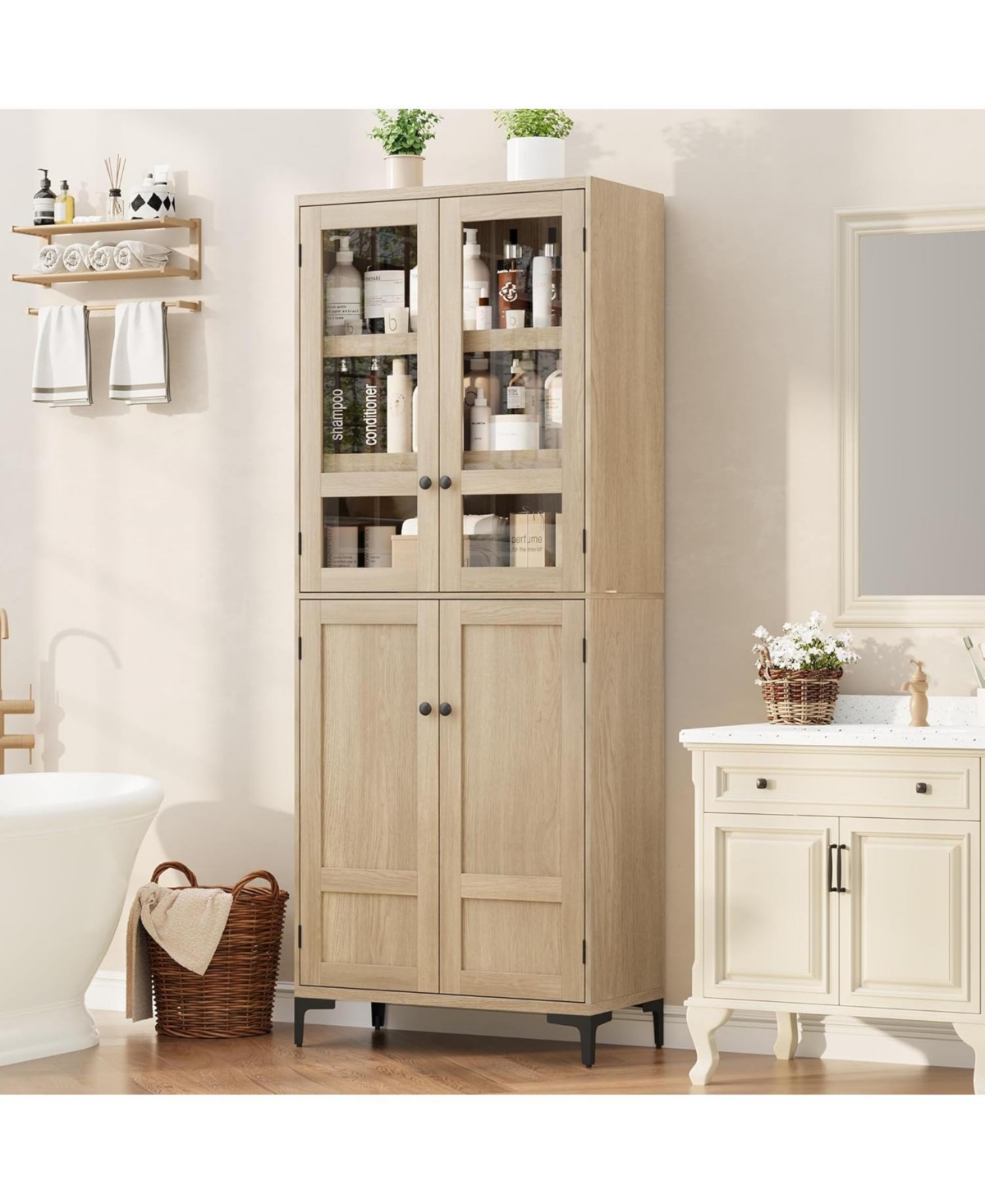 Click here for gaomon Tall Storage Cabinet Kitchen Pantry Cabinet... prices