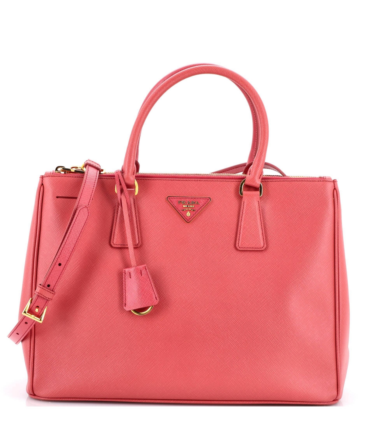 Click here for Pre-Owned Prada Medium Double Zip Lux Tote Saffian... prices