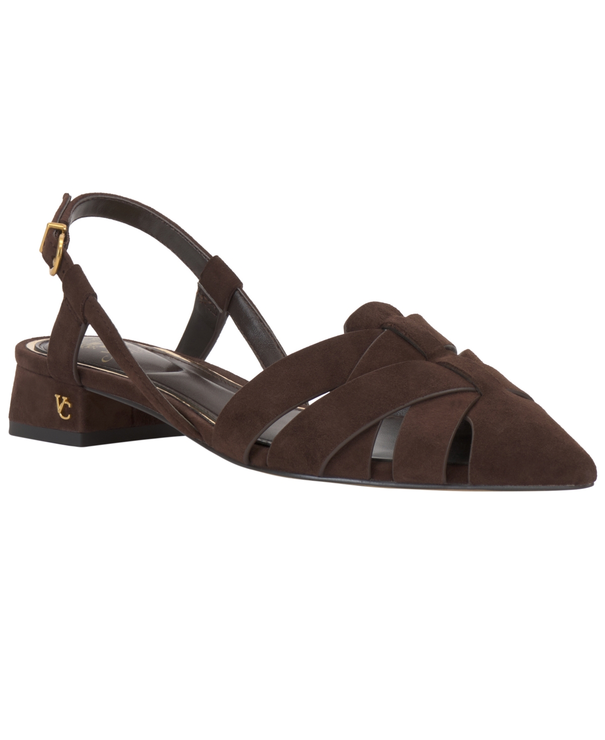 Click here for Vince Camuto Womens Vinesha Slingback Flats - Brow... prices