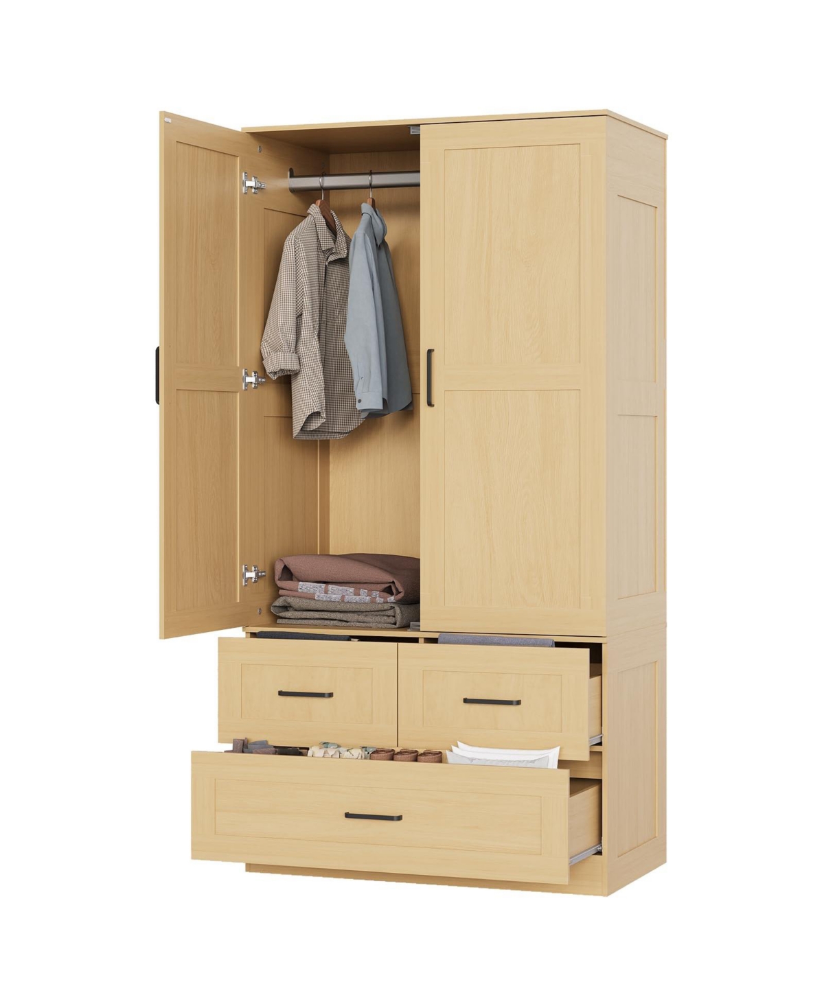 Click here for gaomon Freestanding Wardrobe Closet with Hanging R... prices