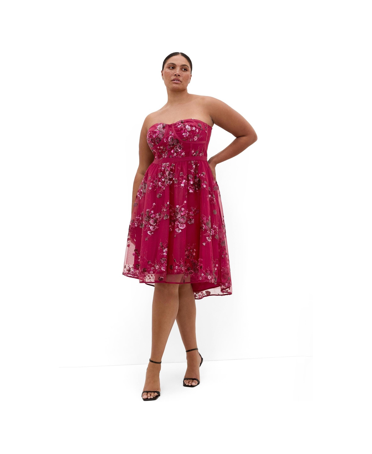 Click here for City Chic Womens Ambrosia Strapless Tulle Dress -... prices
