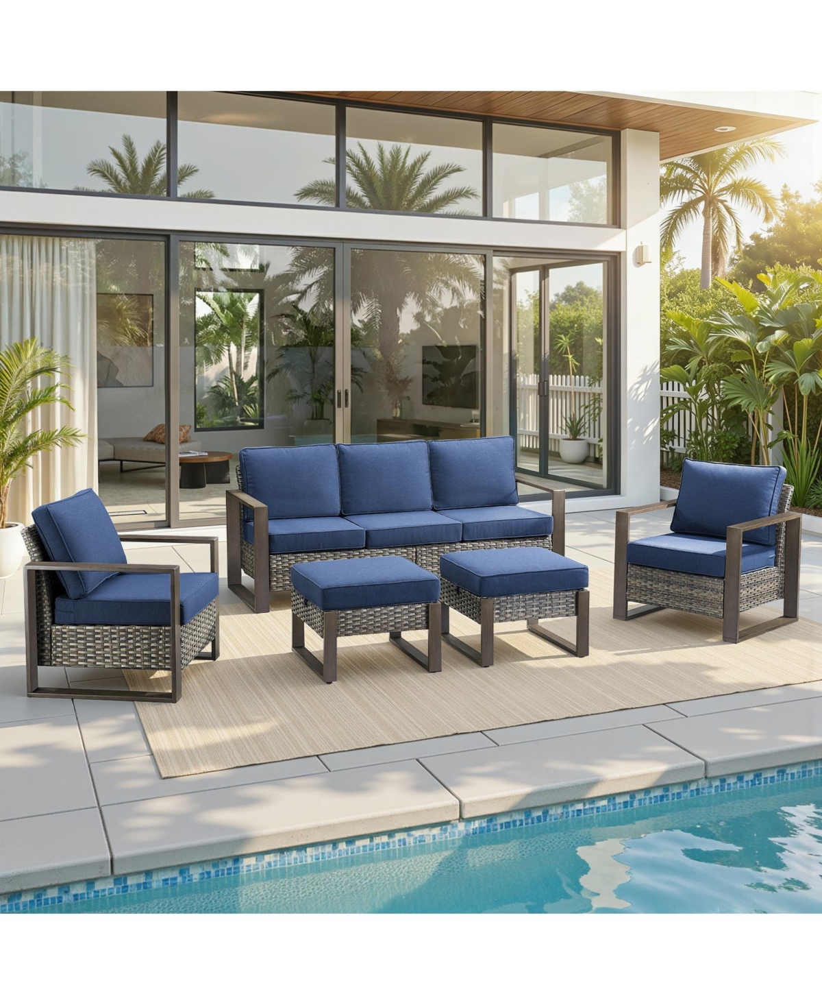 Click here for Pocassy 5 Pieces Outdoor Furniture-High Back Outdo... prices