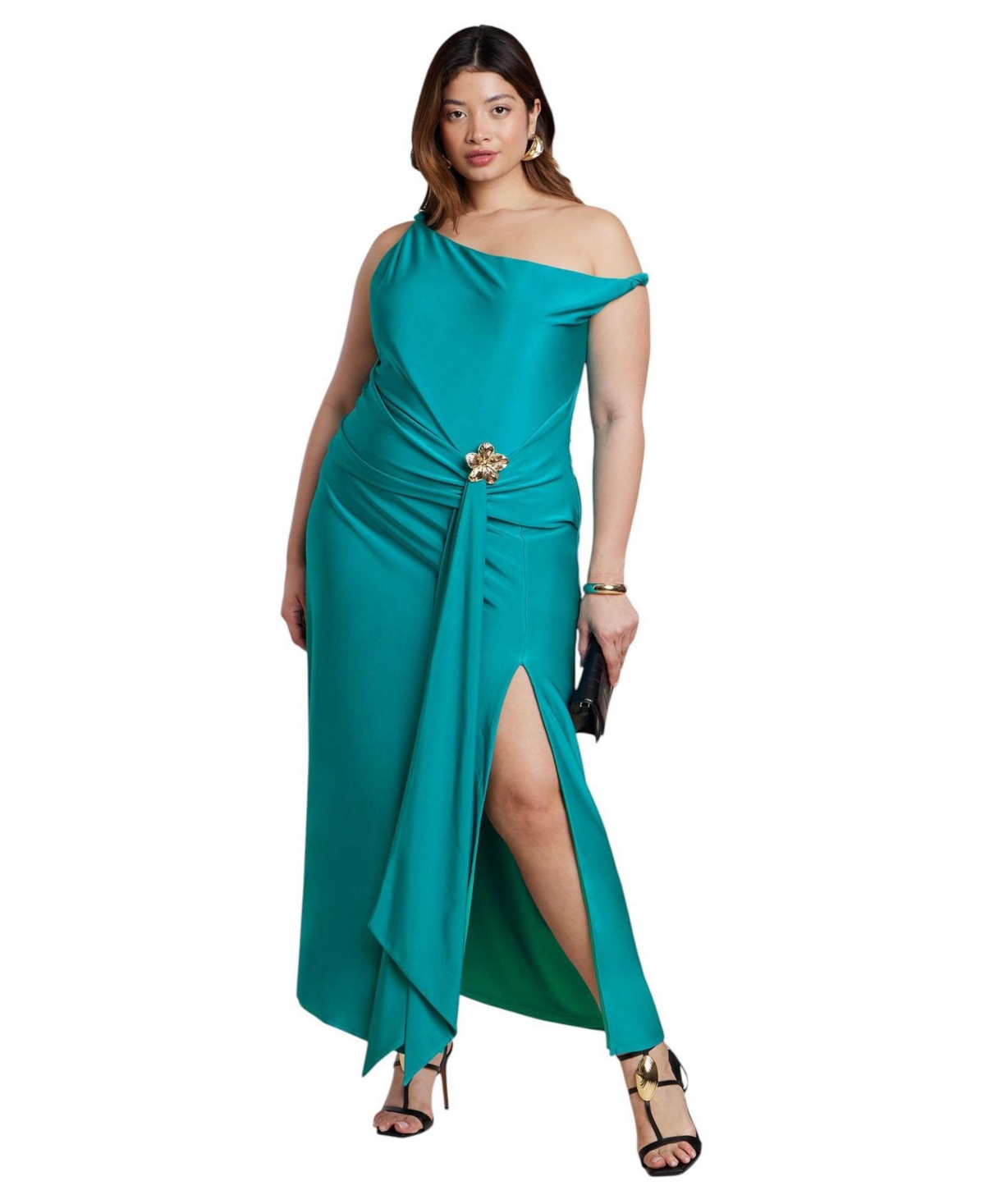 Click here for Eloquii Womens Plus Size Boat Neck Maxi Dress - Ba... prices