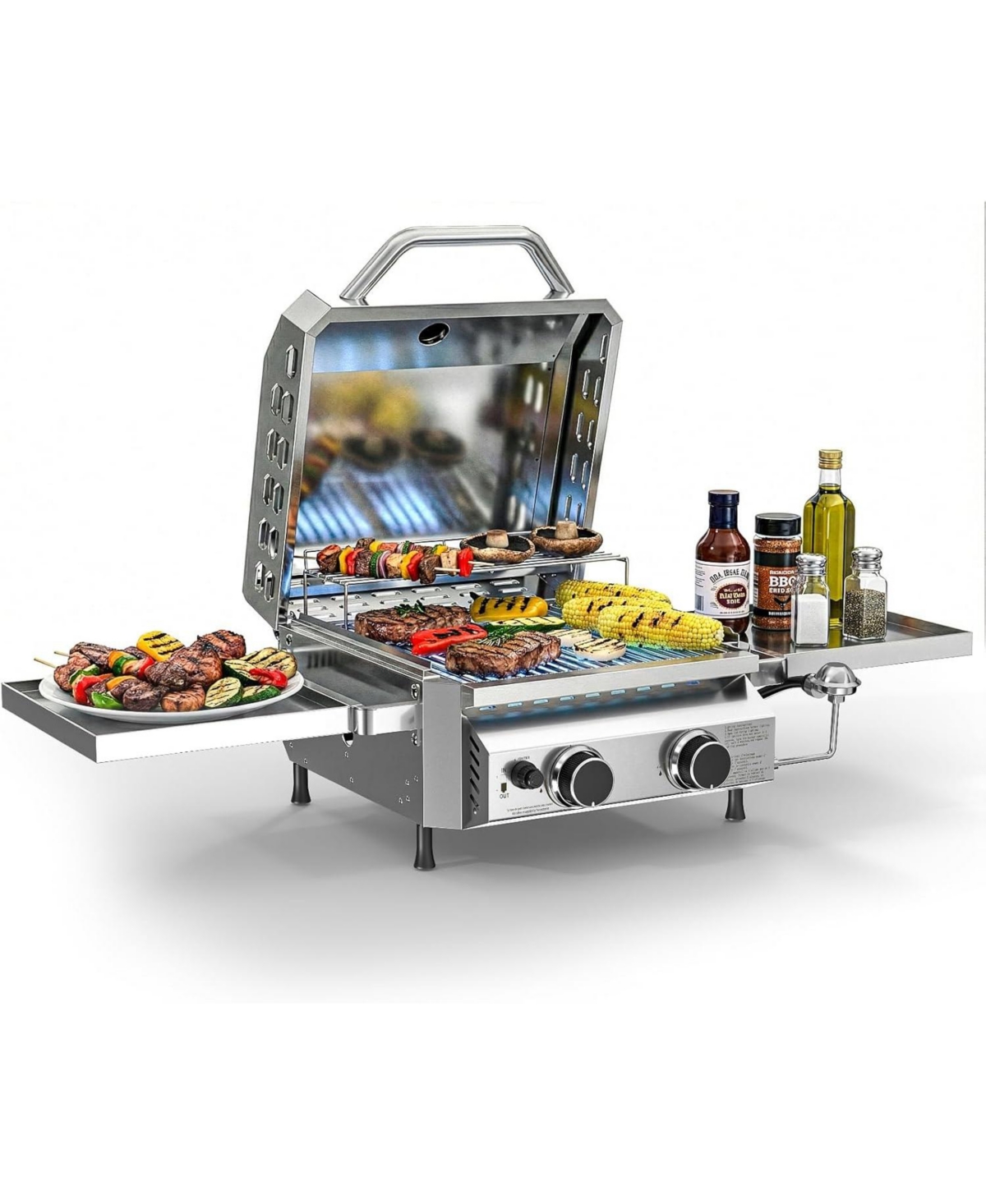 Click here for Cowsar Dual-Burner Portable Propane Grill  16 000... prices