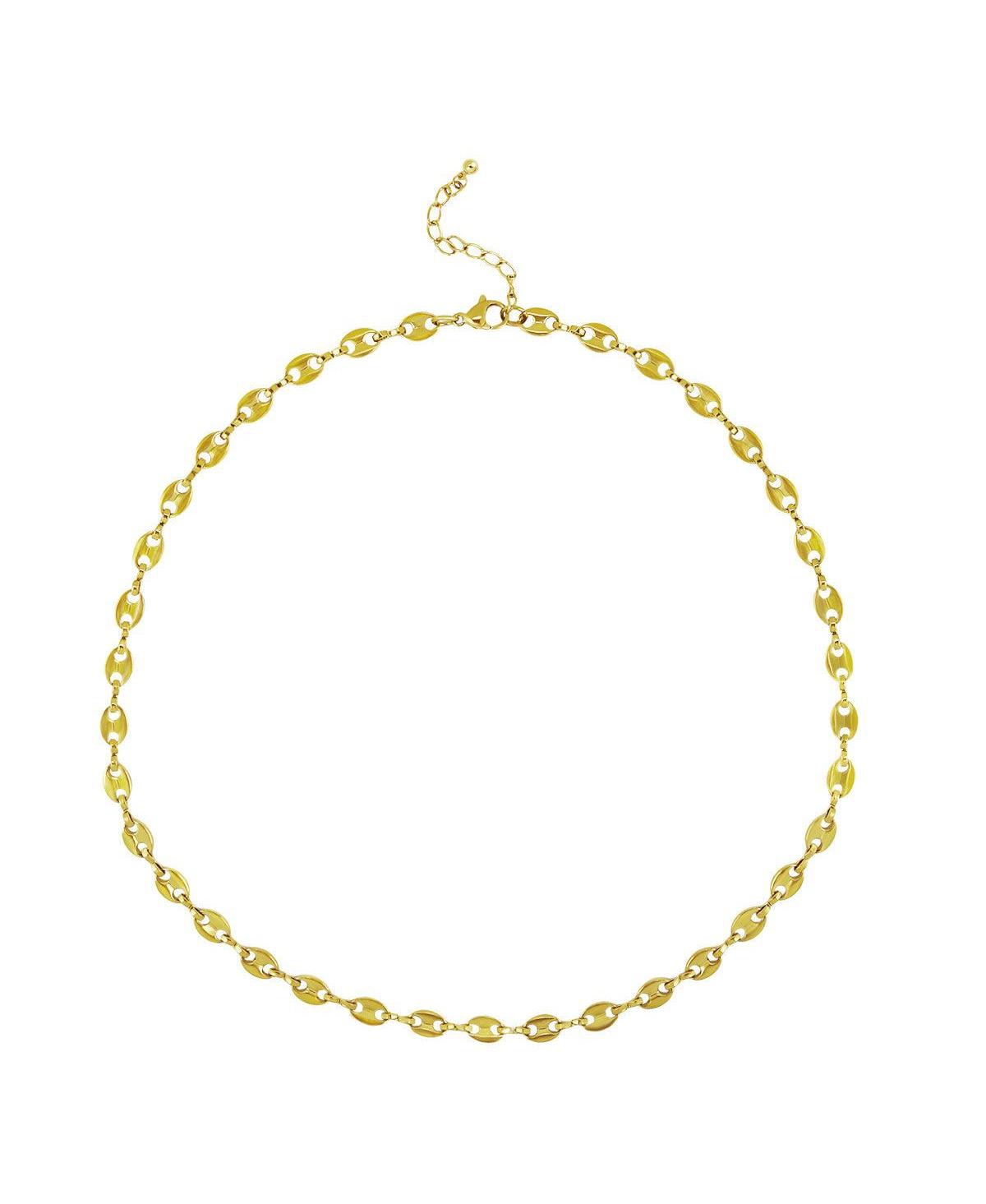 Click here for Rebl Jewelry Georgena Coffee Bean Link Necklace in... prices