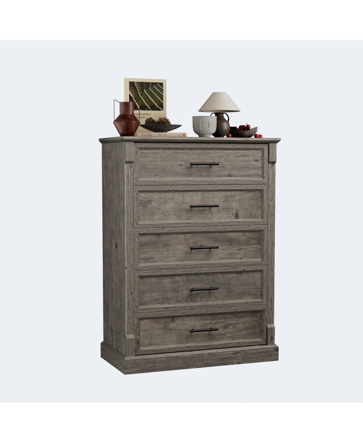 Click here for homfan 5-Drawer Farmhouse Tall Chest with Metal Ha... prices