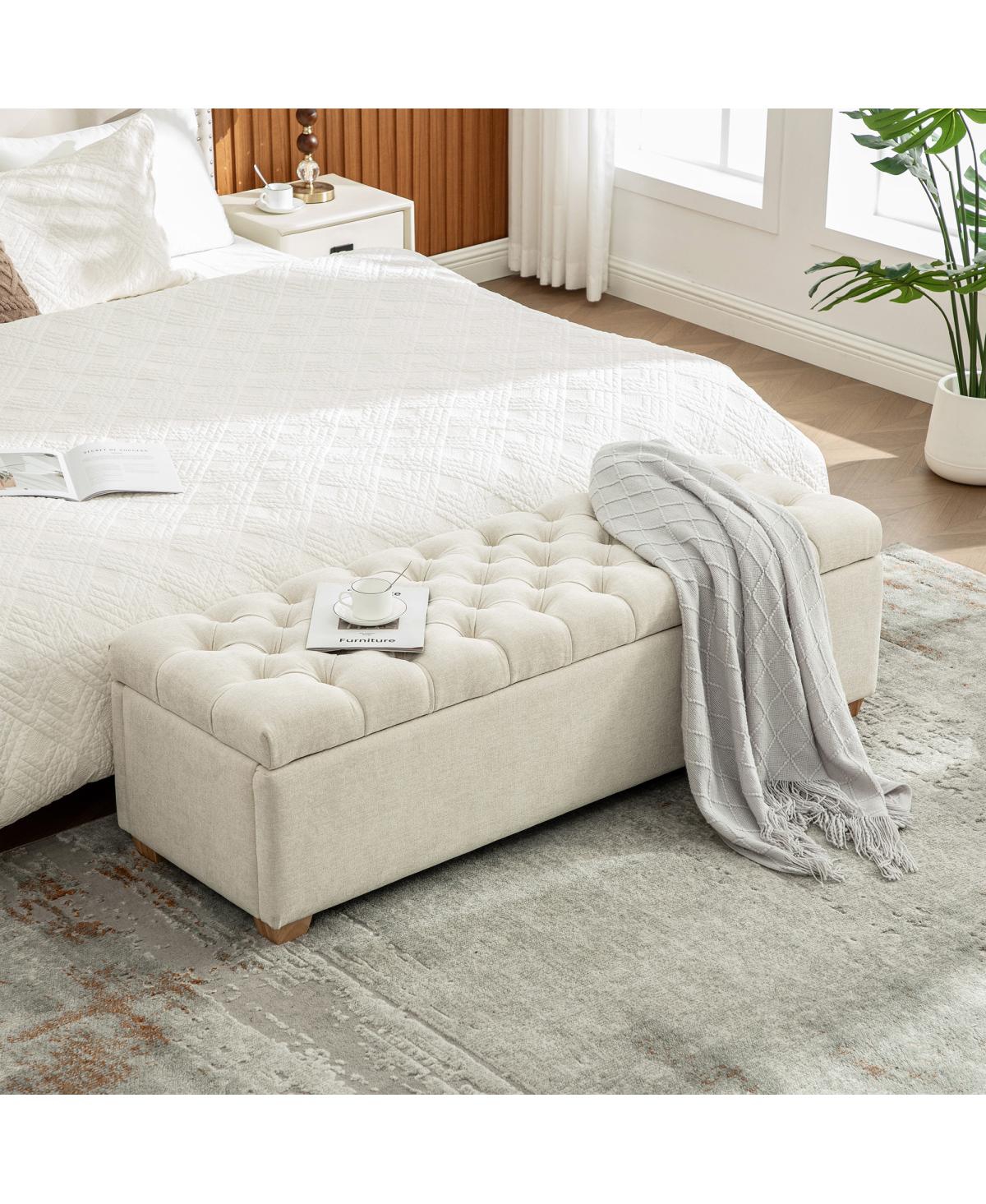 Click here for Streamdale Furniture Chenille Storage Bench  Tufte... prices