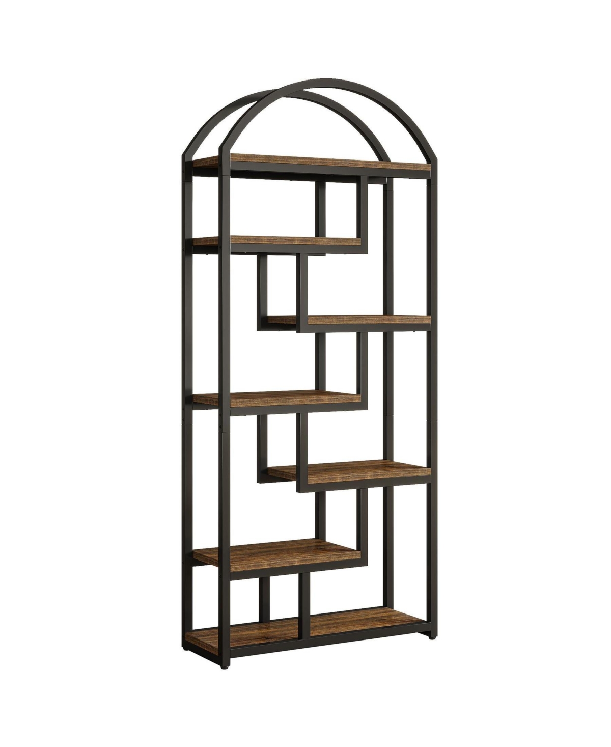 Click here for Slickblue Open Shelf Industrial Bookcase with Arch... prices