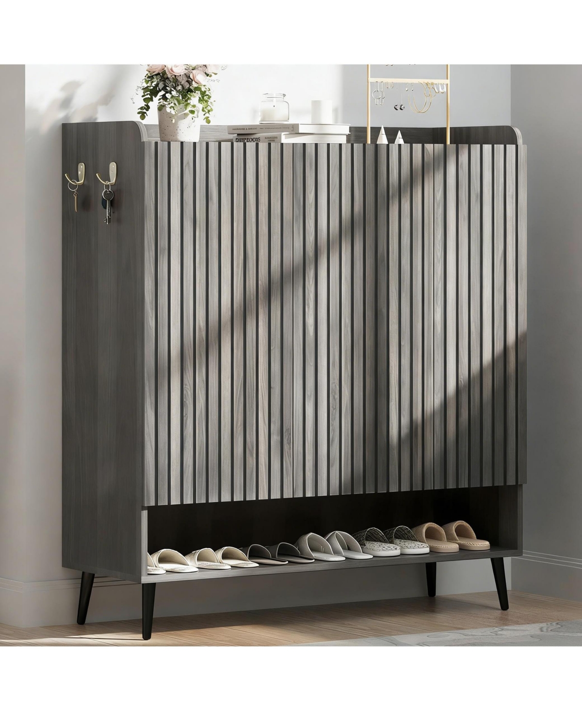 Click here for gaomon 3 Door 6 Tier Shoe Storage Cabinet  Wooden... prices