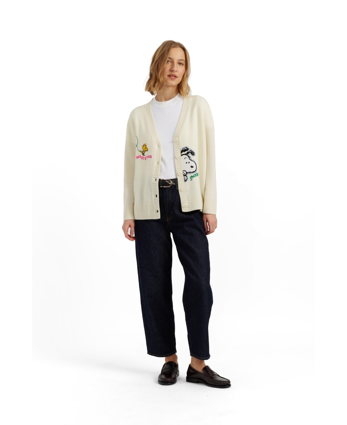 Click here for Chinti and Parker Womens Wool-Cashmere Snoopy Embr... prices