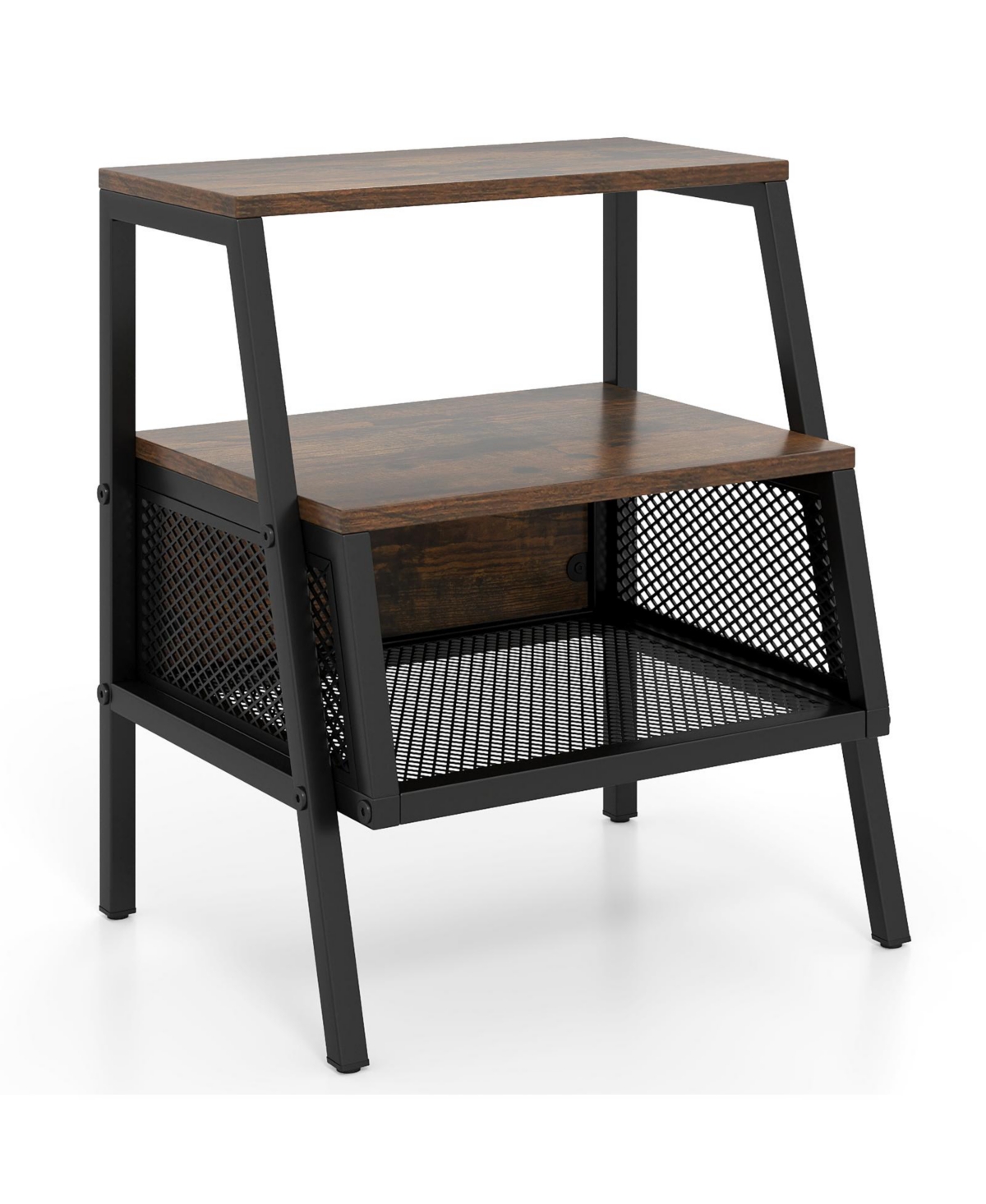 Click here for Slickblue Industrial Nightstand 3-Tier End Table w... prices