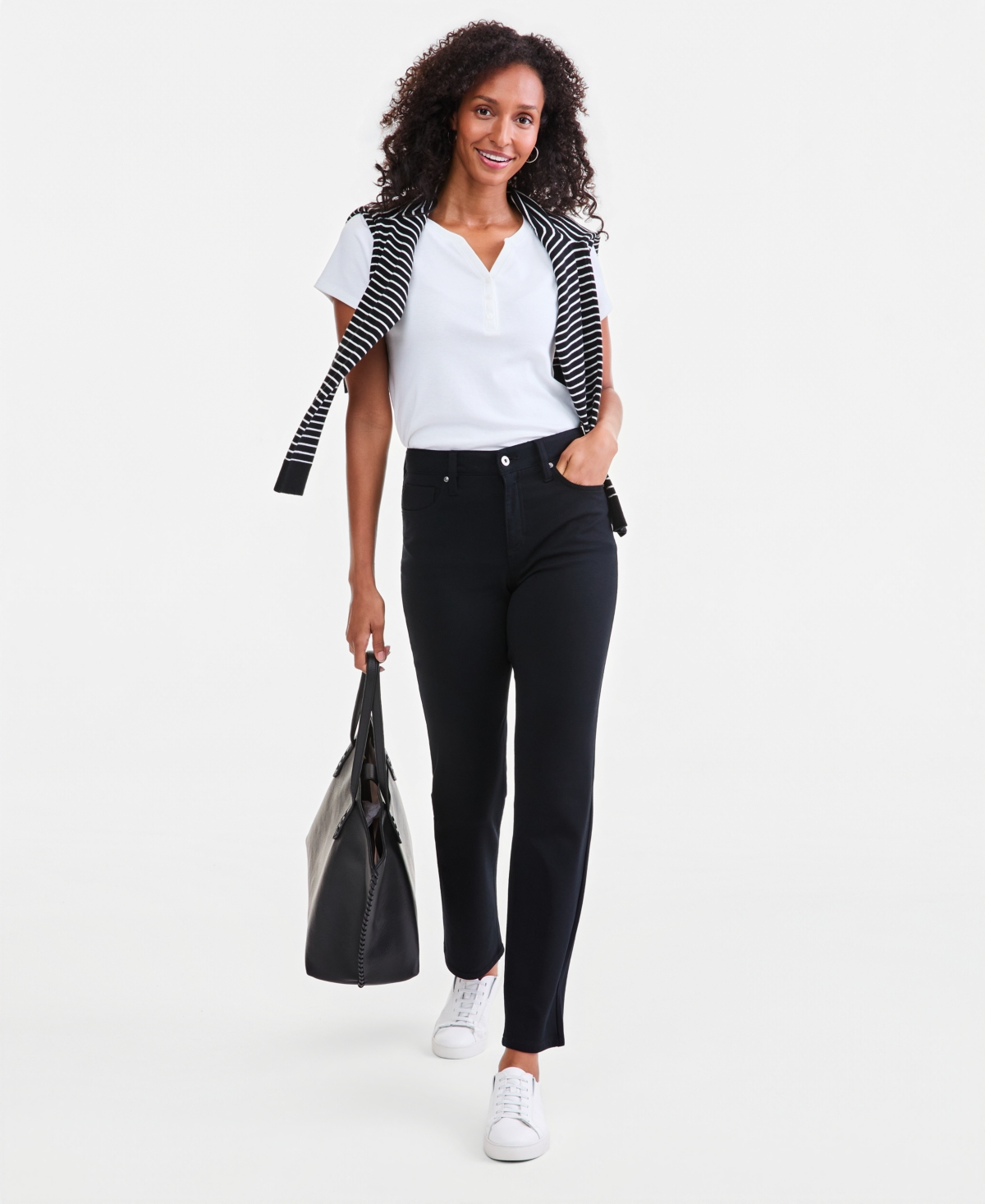 Click here for Style & Co Womens High-Rise Straight-Leg Ponte Pan... prices