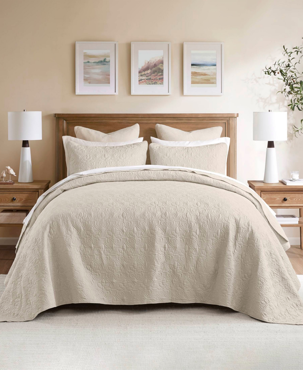 Click here for Madison Park Quebec Quilted 3-Pc. Bedspread Set  F... prices
