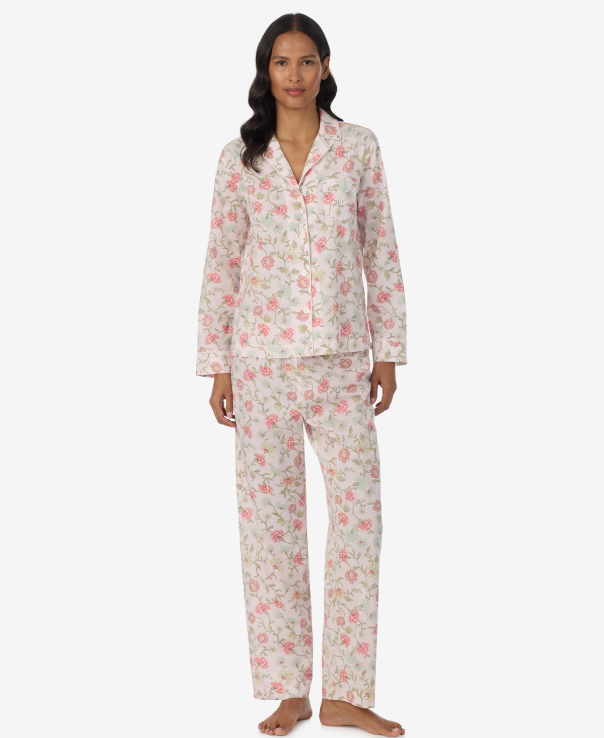 Click here for Lauren Ralph Lauren Womens Long-Sleeve Top & Draws... prices