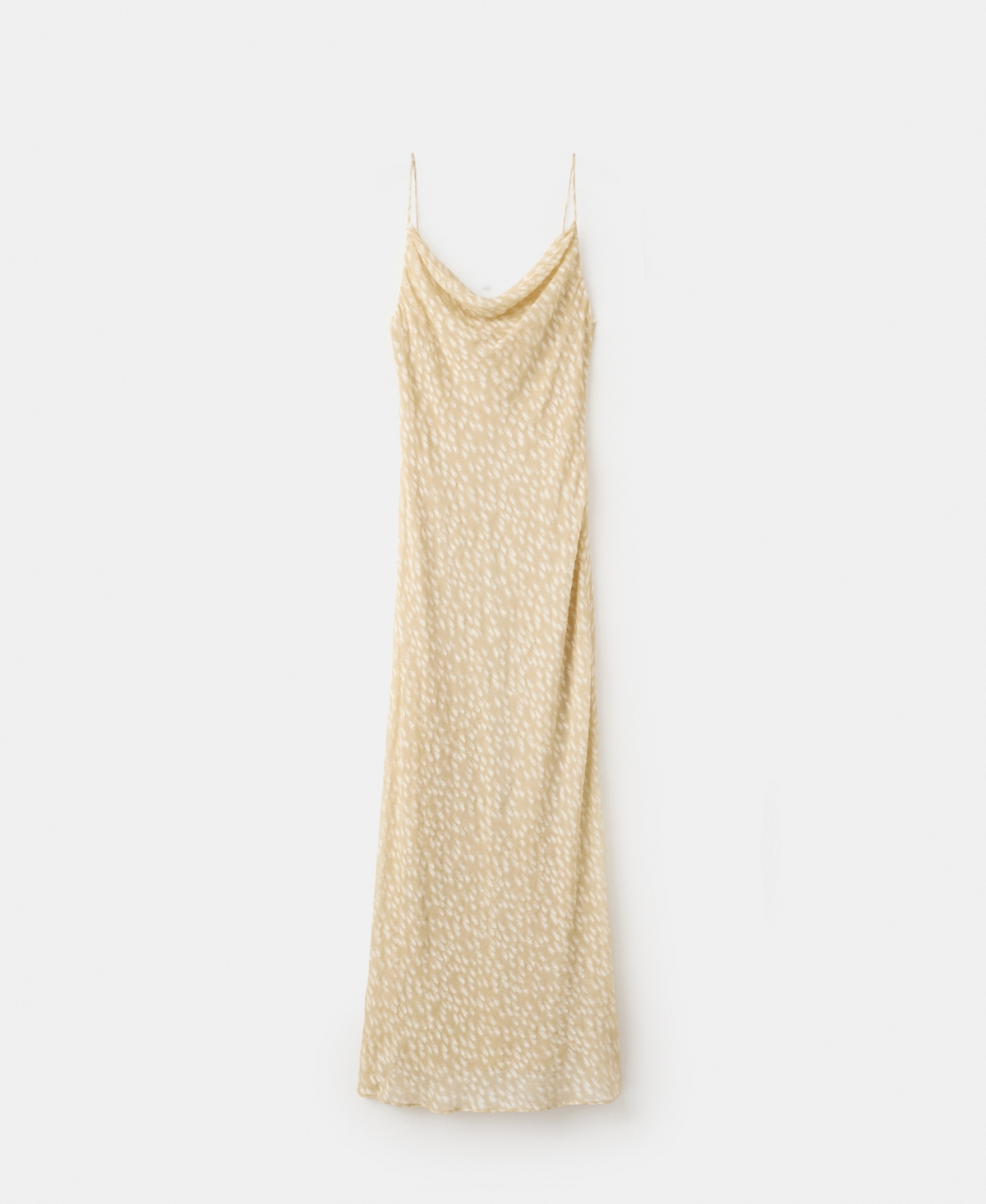 Click here for Mango Womens Draped Neckline Textured Dress - Beig... prices