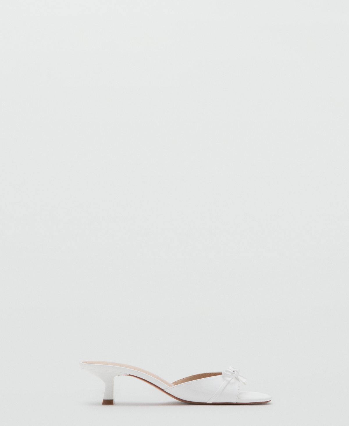 Click here for Mango Womens Bow Heel Sandals - White prices