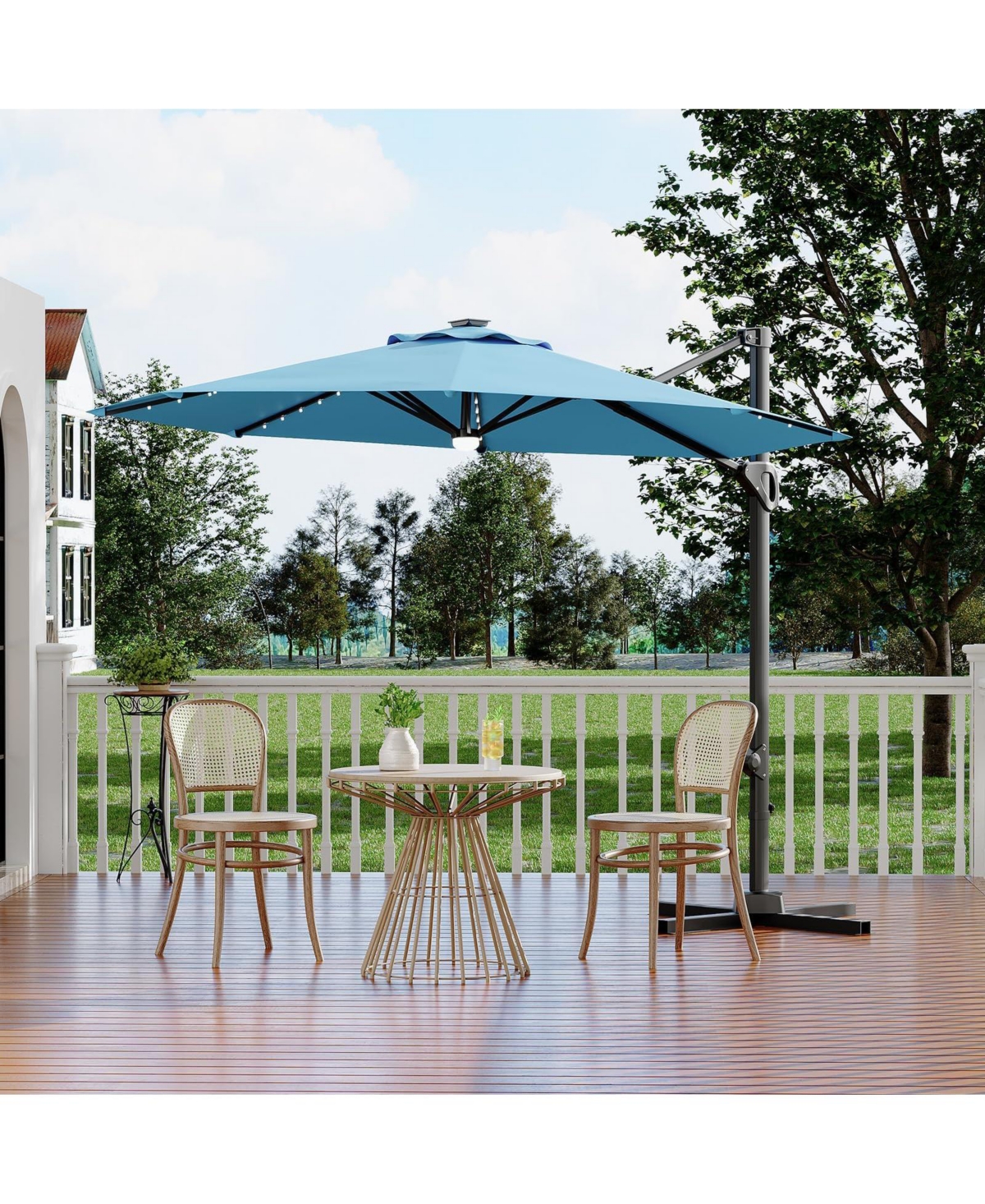 Click here for gaomon 10FEET Solar Led Cantilever Patio Umbrella... prices
