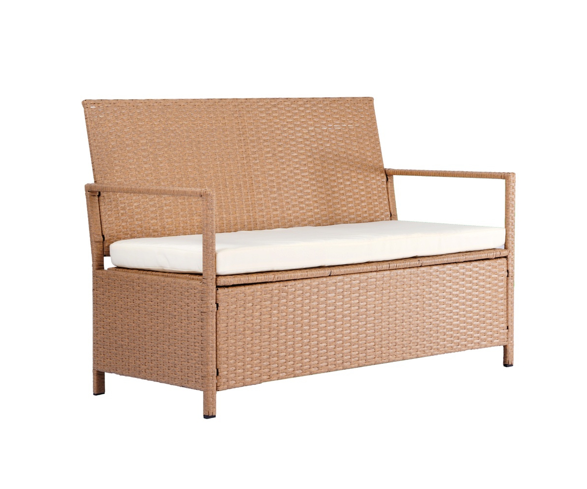 Click here for Sugift 2-Person Rattan Storage Bench with Lift Lid... prices