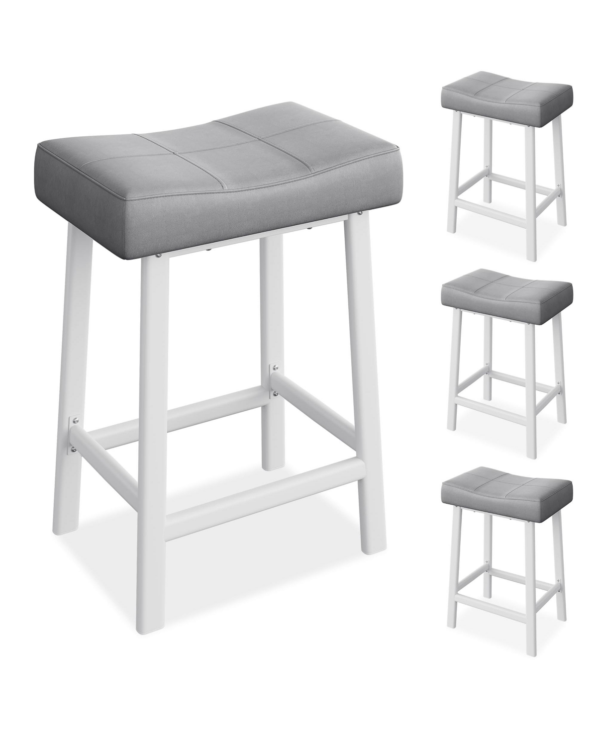 Click here for gaomon Set of 4 Backless Bar Stools with Padded Pv... prices