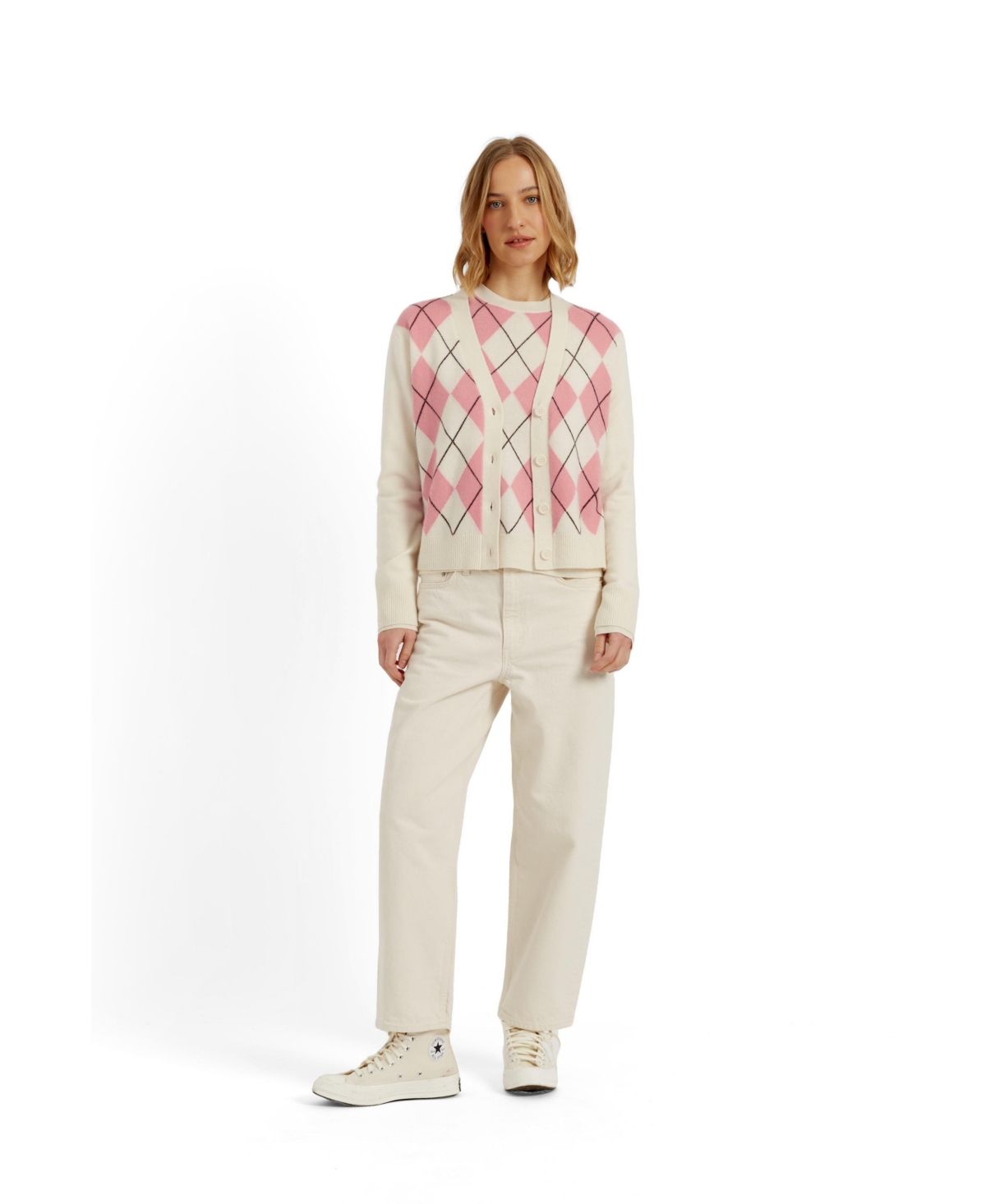 Click here for Chinti and Parker Womens Wool-Cashmere Diamond Car... prices
