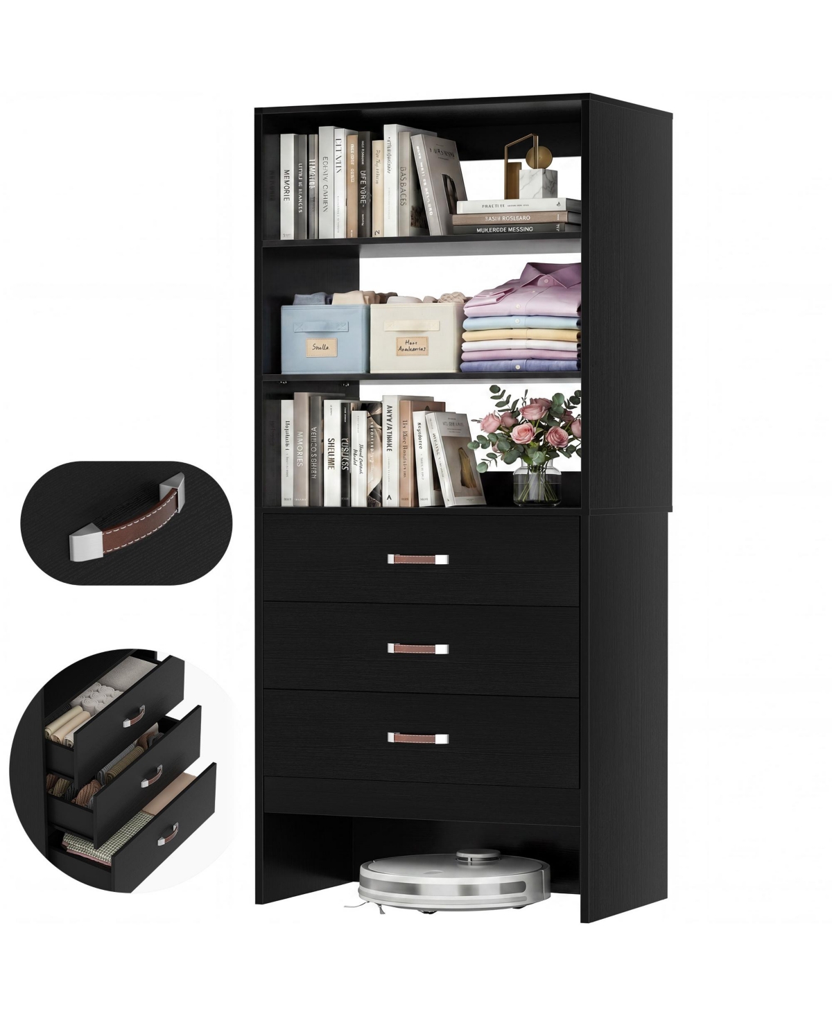 Click here for Aheaplus Bookshelf Cabinet with 3-Drawers and Shel... prices