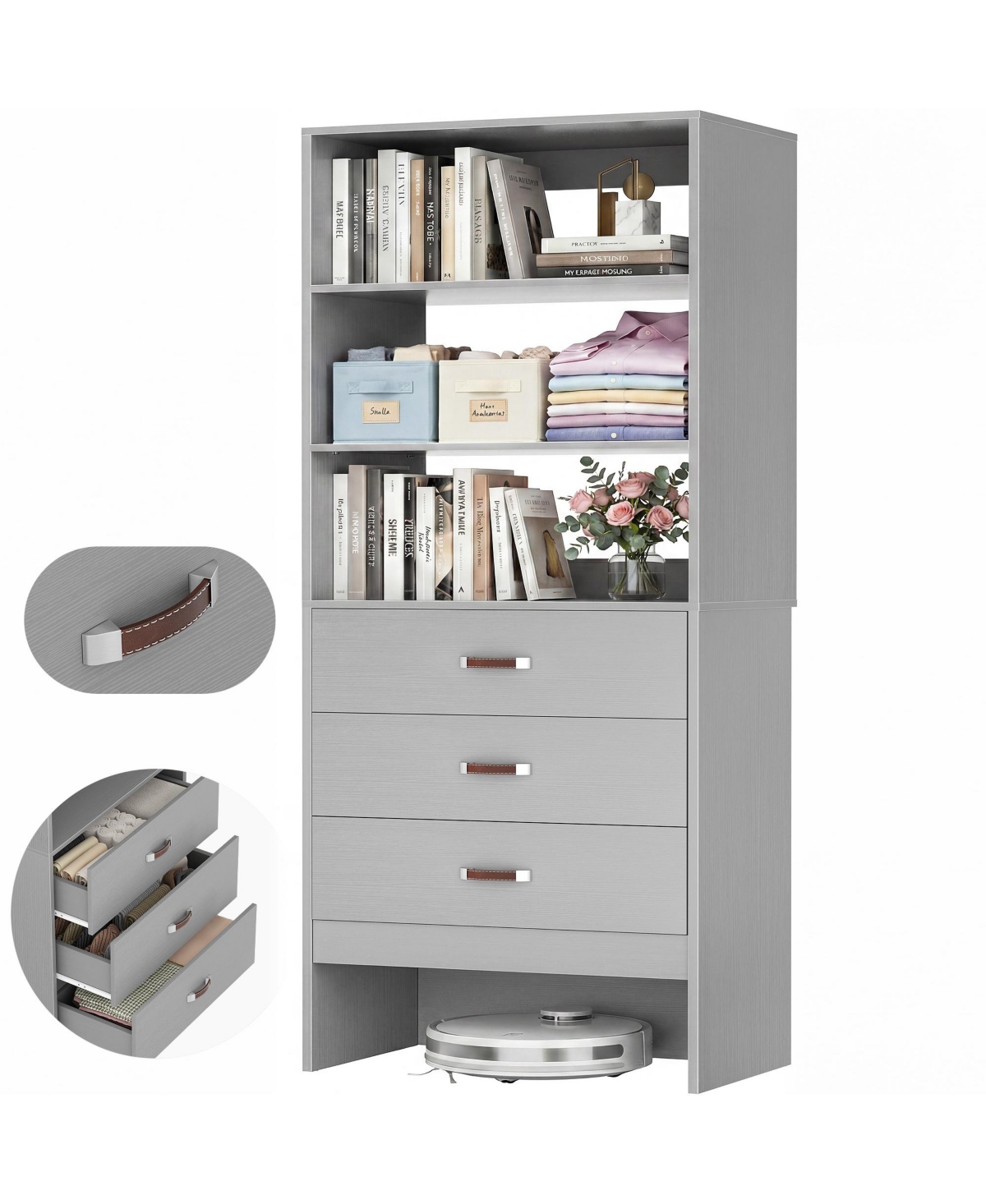 Click here for Aheaplus Bookshelf Cabinet with 3-Drawers and Shel... prices