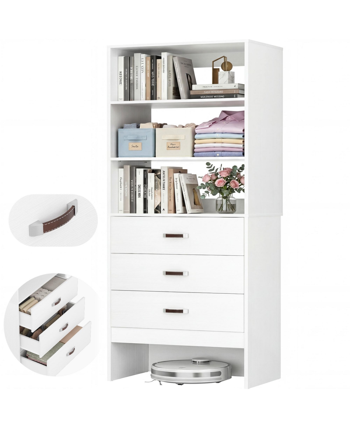 Click here for Aheaplus Bookshelf Cabinet with 3-Drawers and Shel... prices