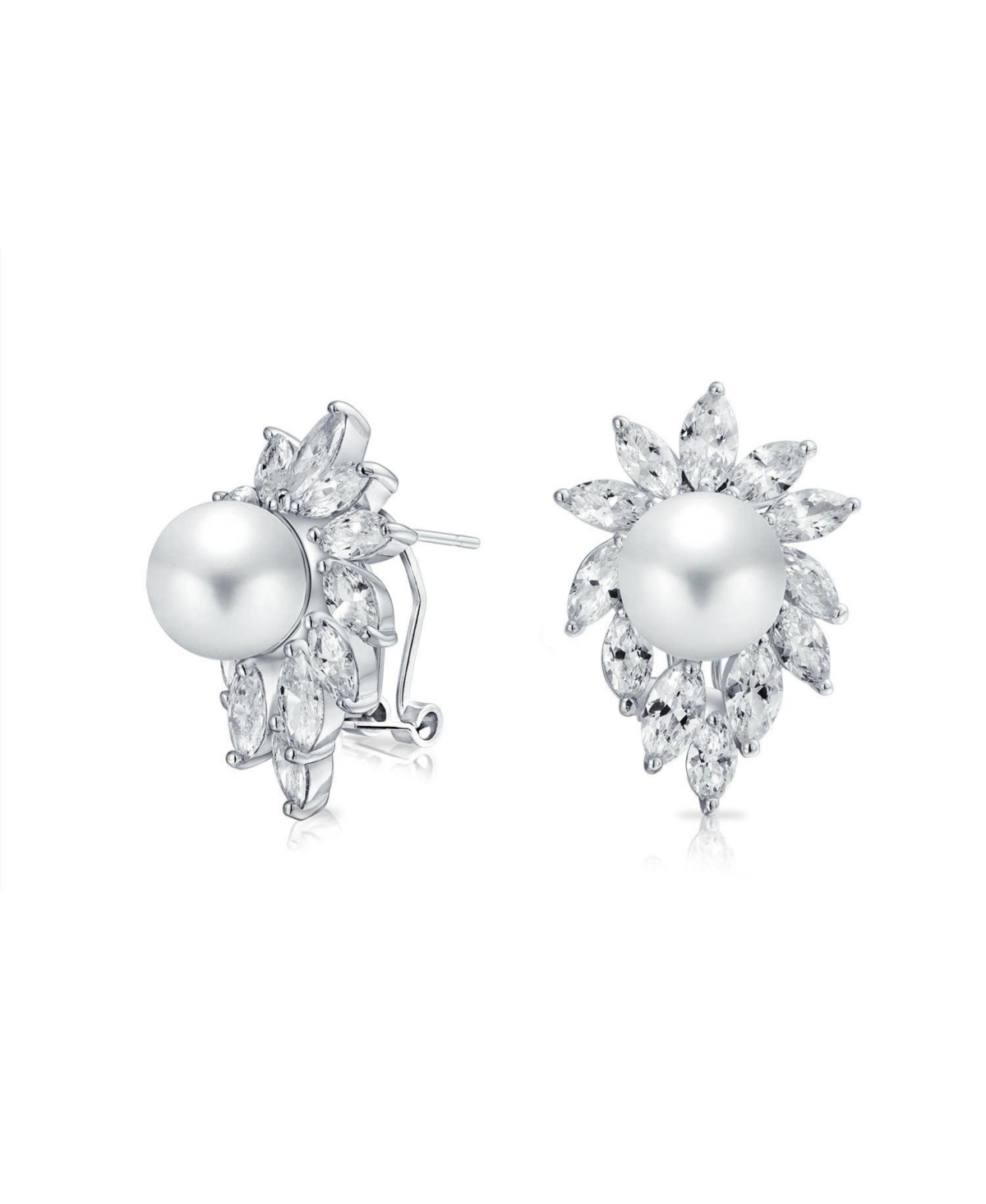 Click here for Bling Jewelry Cocktail Leaf Halo Cz Marquise 10MM... prices