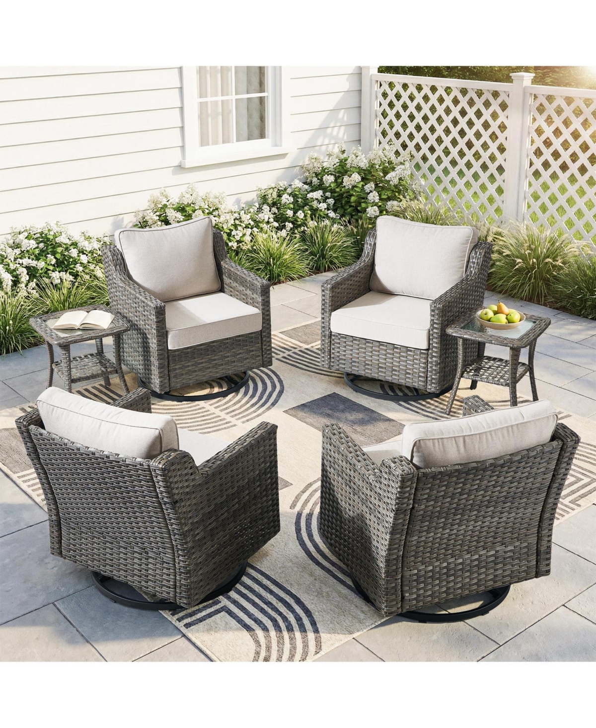 Click here for Pocassy 6 Piece Outdoor Wicker Patio Furniture Set... prices