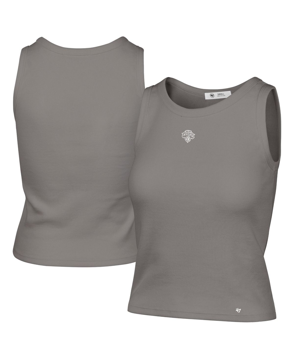 Click here for 47 Brand Womens Gray New York Knicks Cropped Skyho... prices