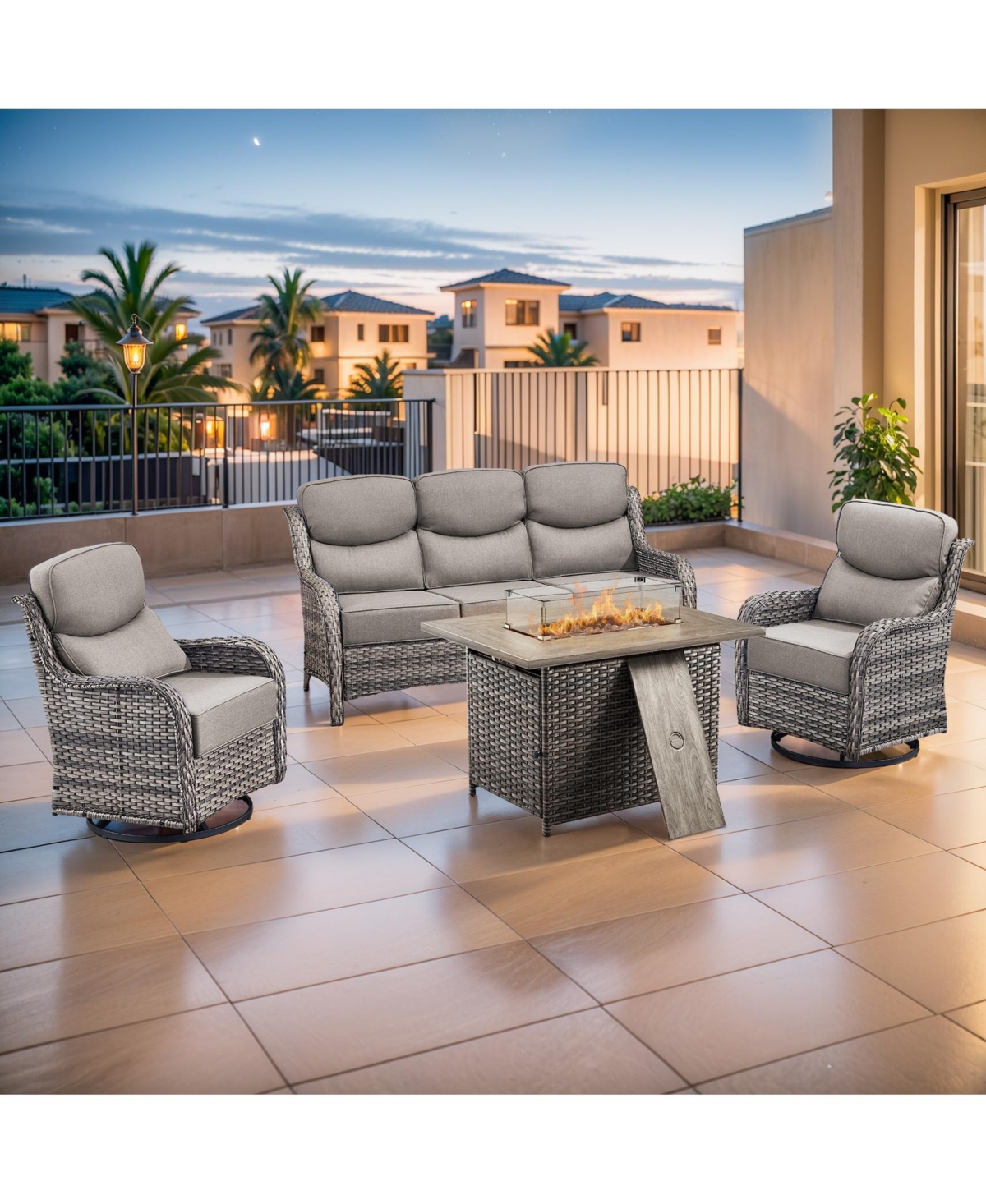 Click here for Pocassy 6-Piece Patio Set with High Back Swivel Ch... prices