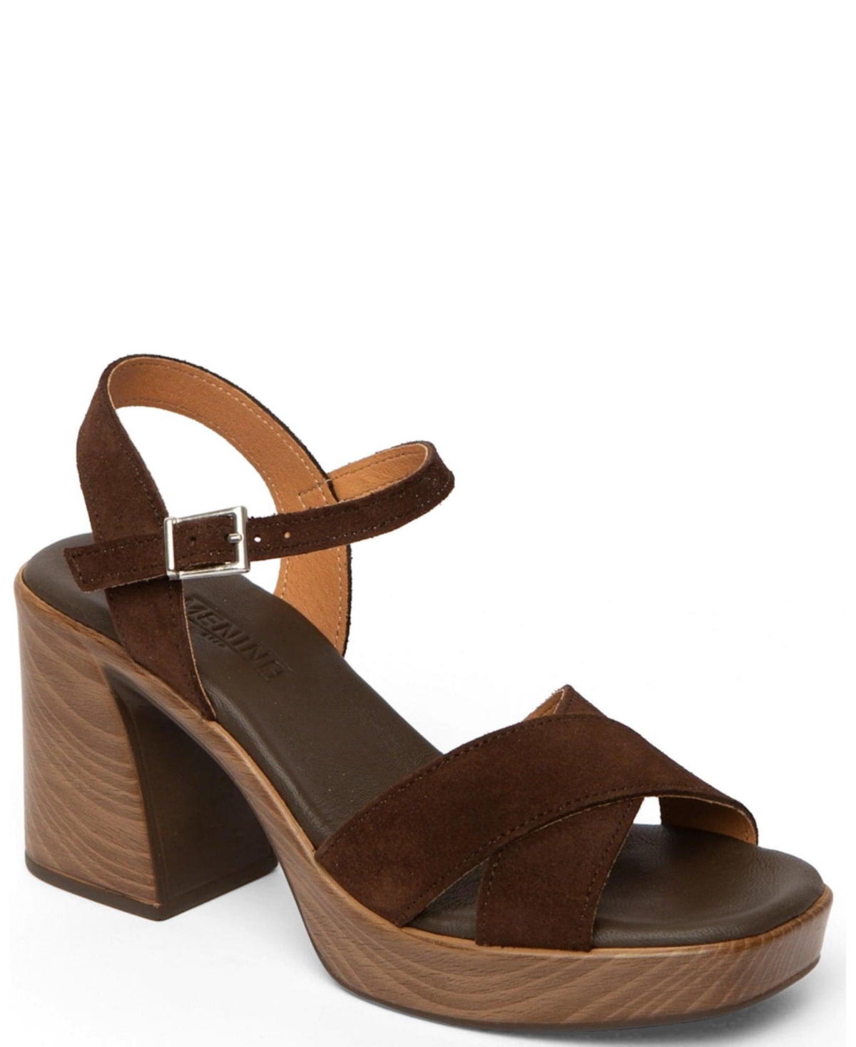 Click here for Menina Step Womens Lena Heeled Sandal - Chocolate prices