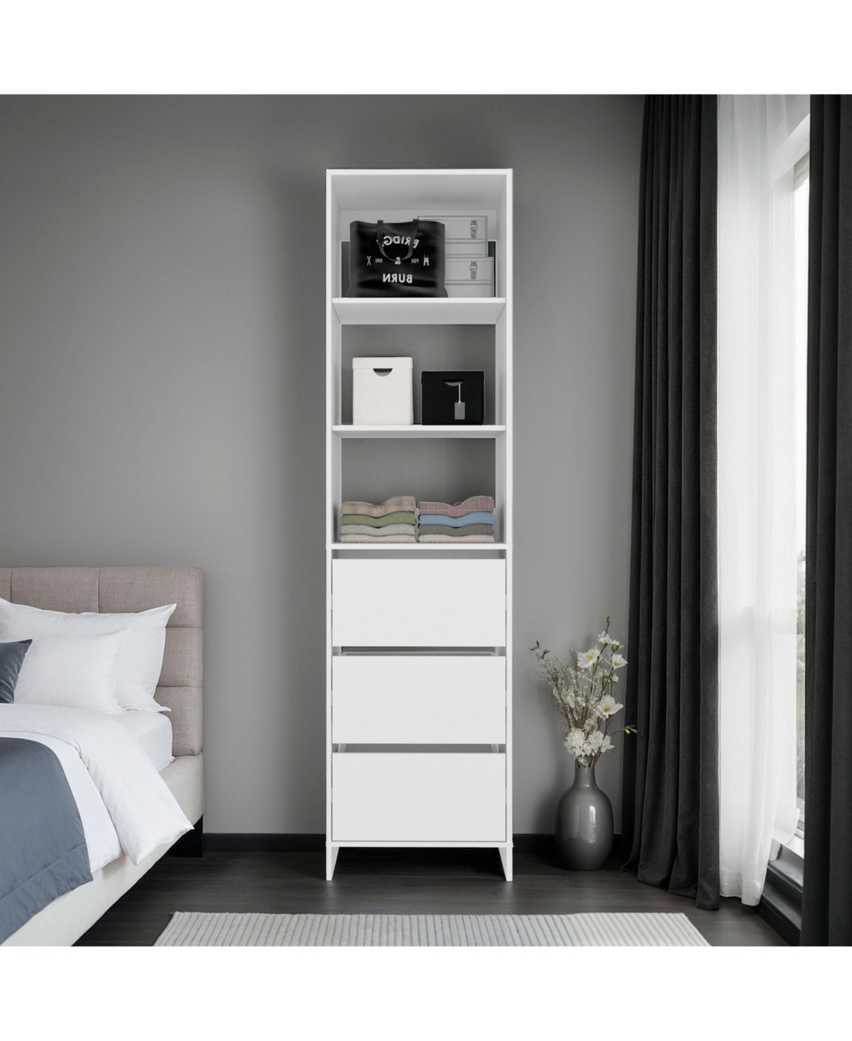 Click here for Depot E-Shop Erie Closet 3 Drawers 3 Shelves - Whi... prices