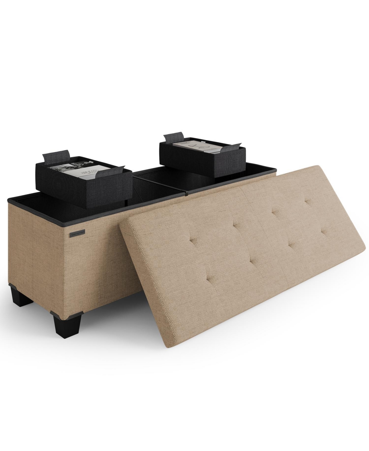 Click here for Nestl 43 Inch Leatherette or Fabric Finish Ottoman... prices