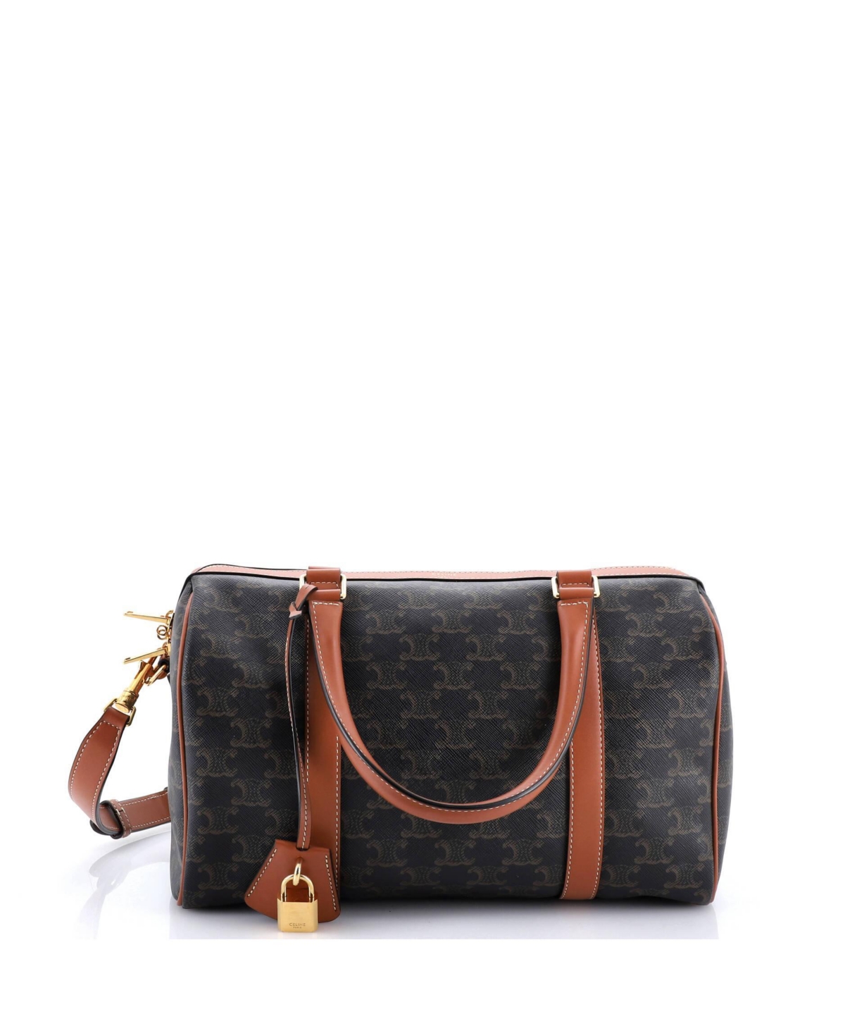 Click here for Pre-Owned Celine Large Boston Bag Triomphe Coated... prices
