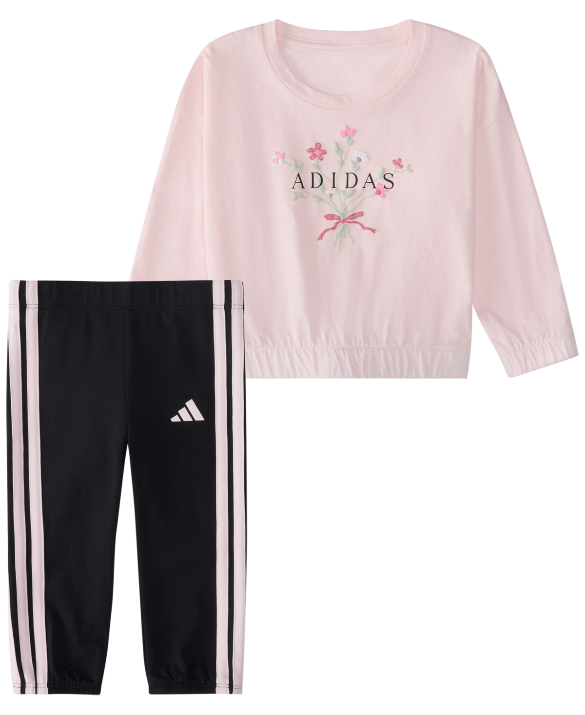 Click here for adidas Baby Girls Long-Sleeve Top and Pants  2-Pie... prices