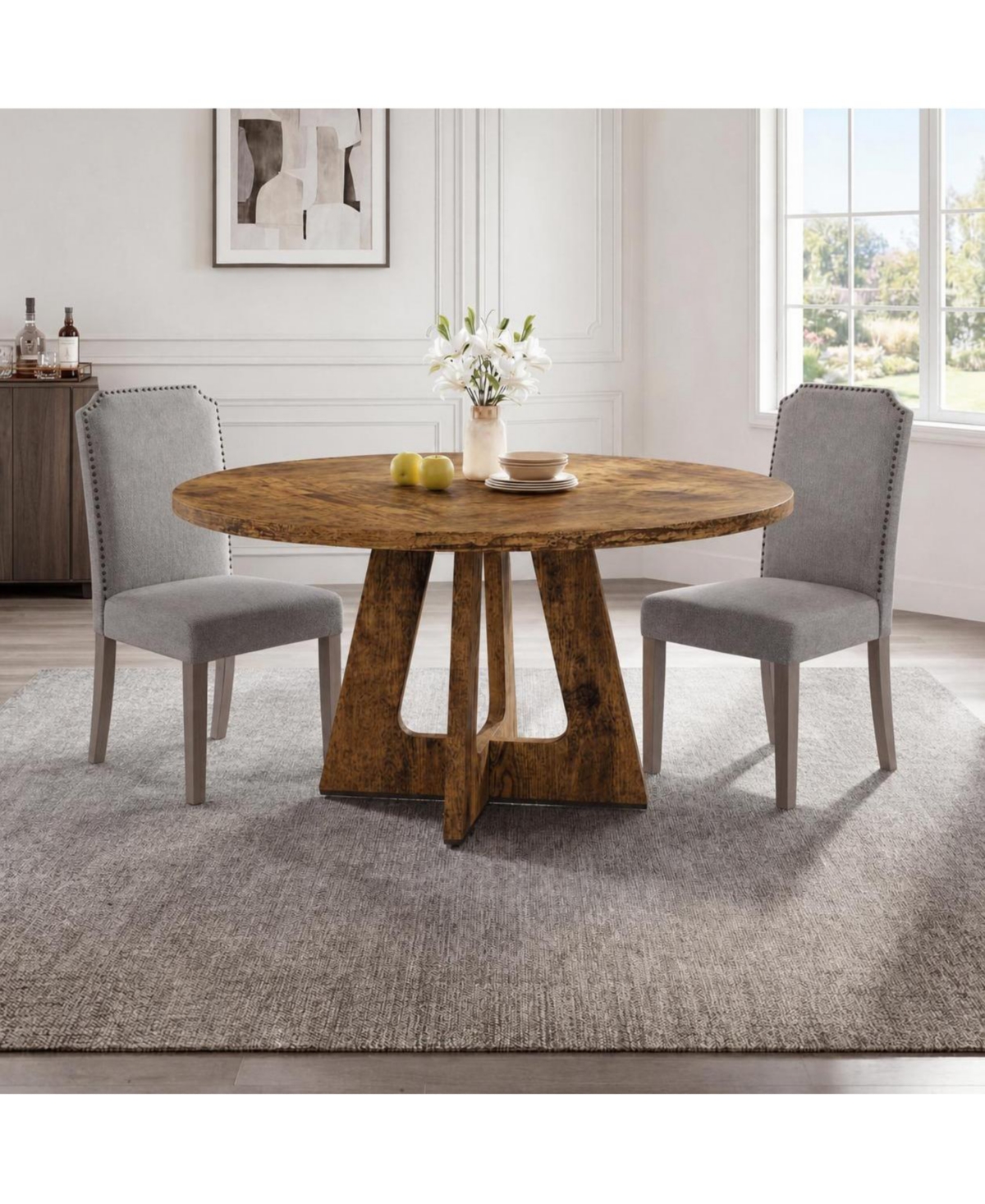 Click here for homfan 3-Piece Round Dining Table Set with 2 Chair... prices
