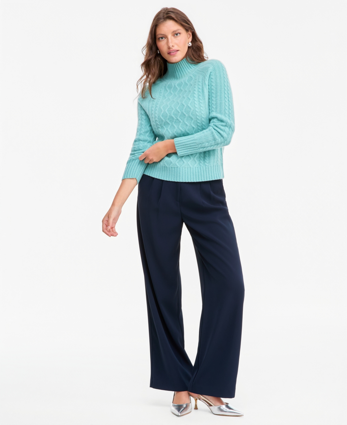 Click here for Charter Club Womens 100 Cashmere Fisherman Mock Ne... prices