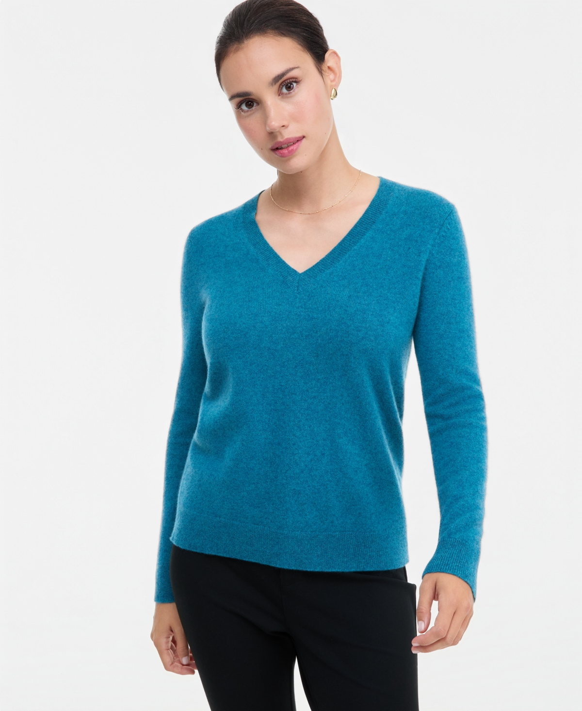 Click here for Charter Club 100 Cashmere Petite V-Neck Long-Sleev... prices