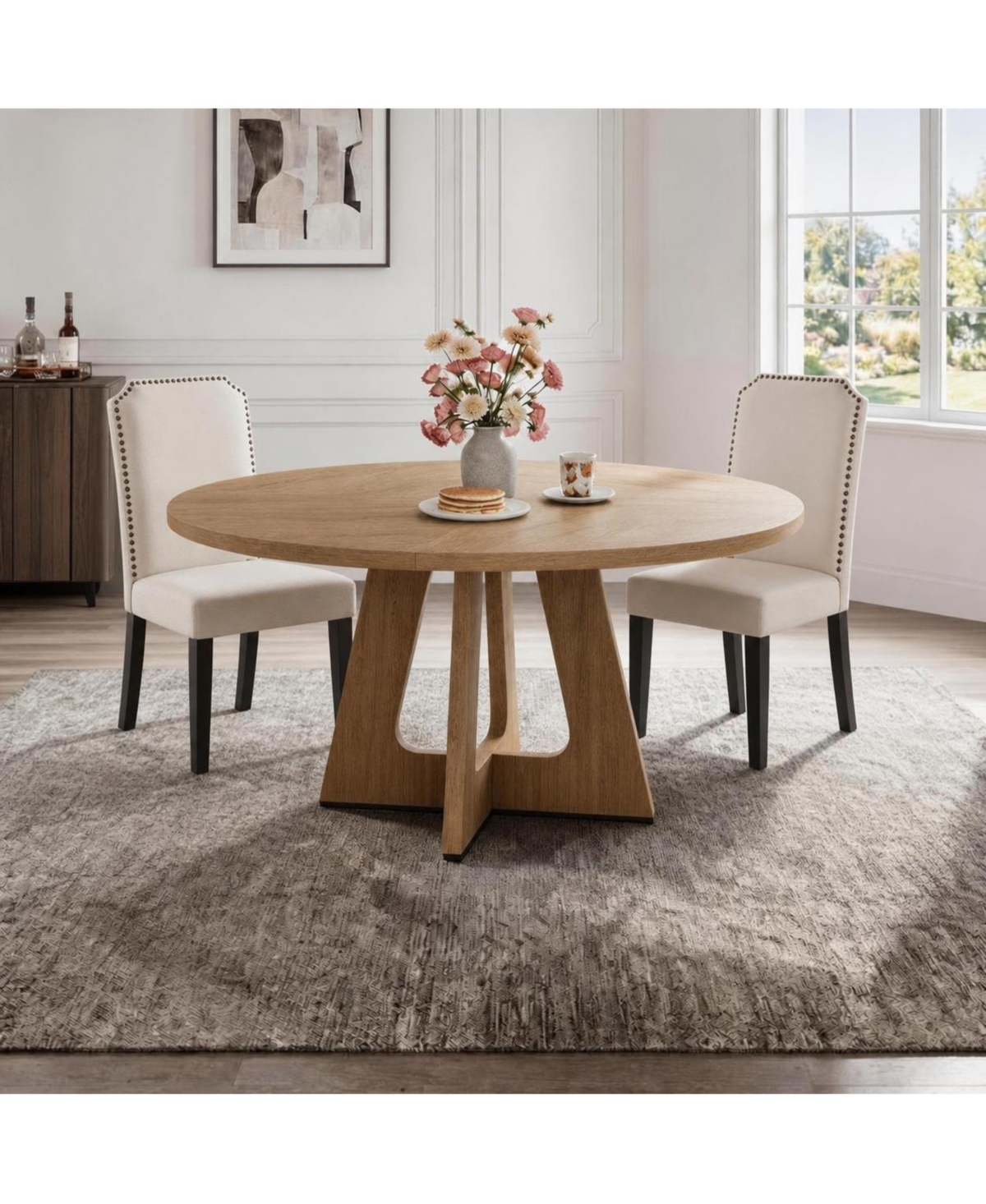 Click here for homfan 3-Piece Round Dining Table Set with 2 Chair... prices