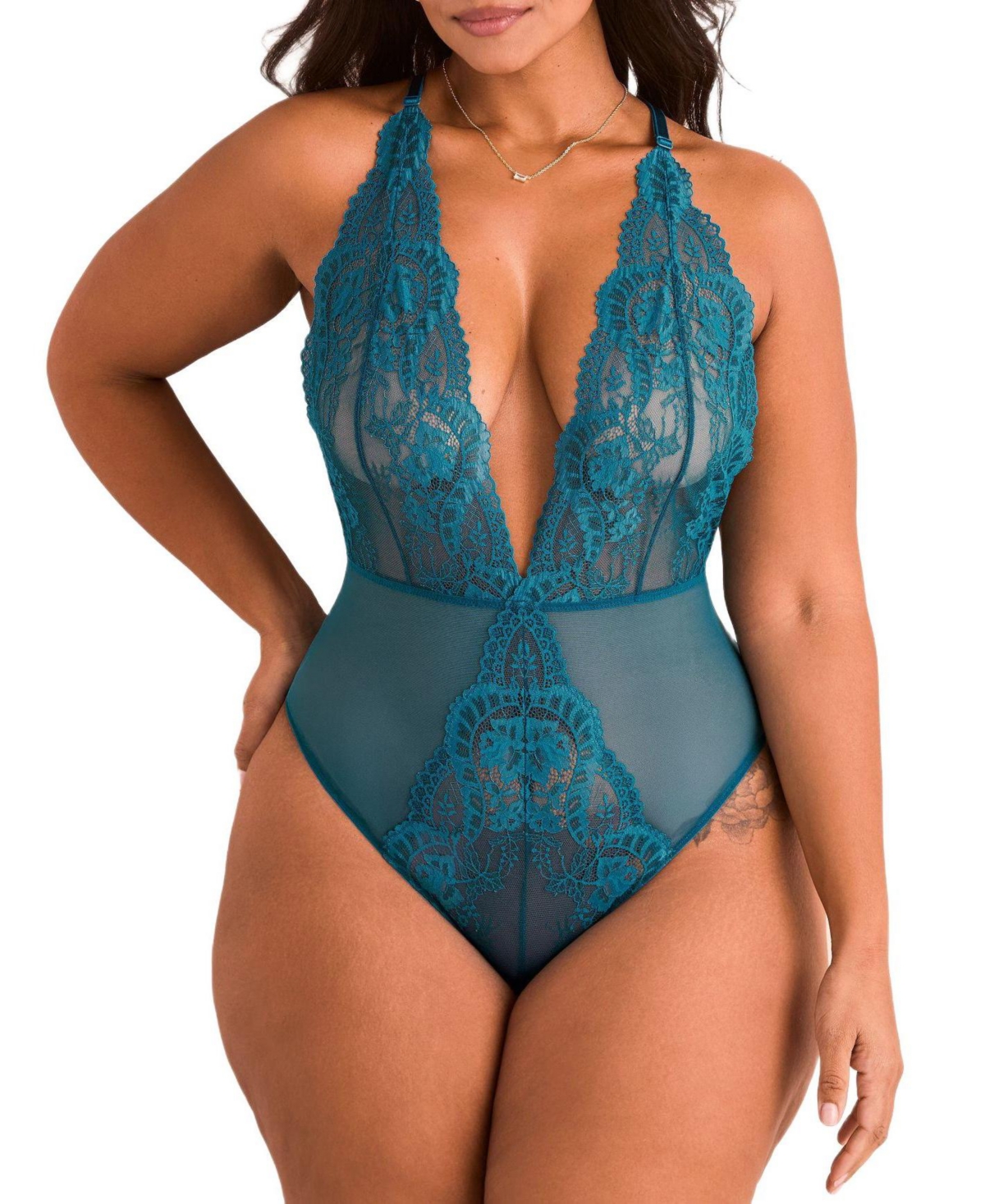 Click here for Adore Me Plus Size Talia Bodysuit Lingerie - Dark... prices