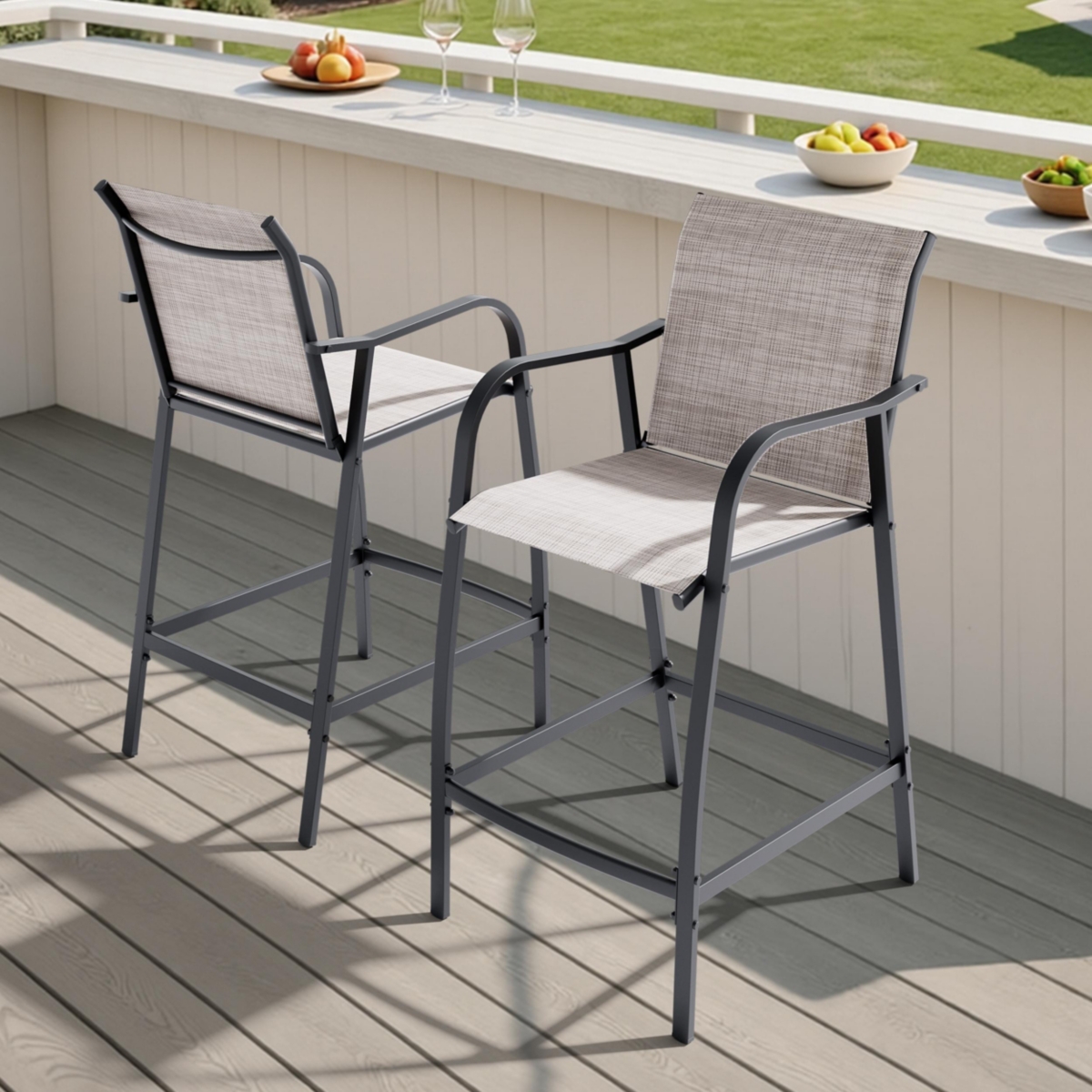 Click here for Pellebant Outdoor Bar Height Barstools Patio Bar S... prices