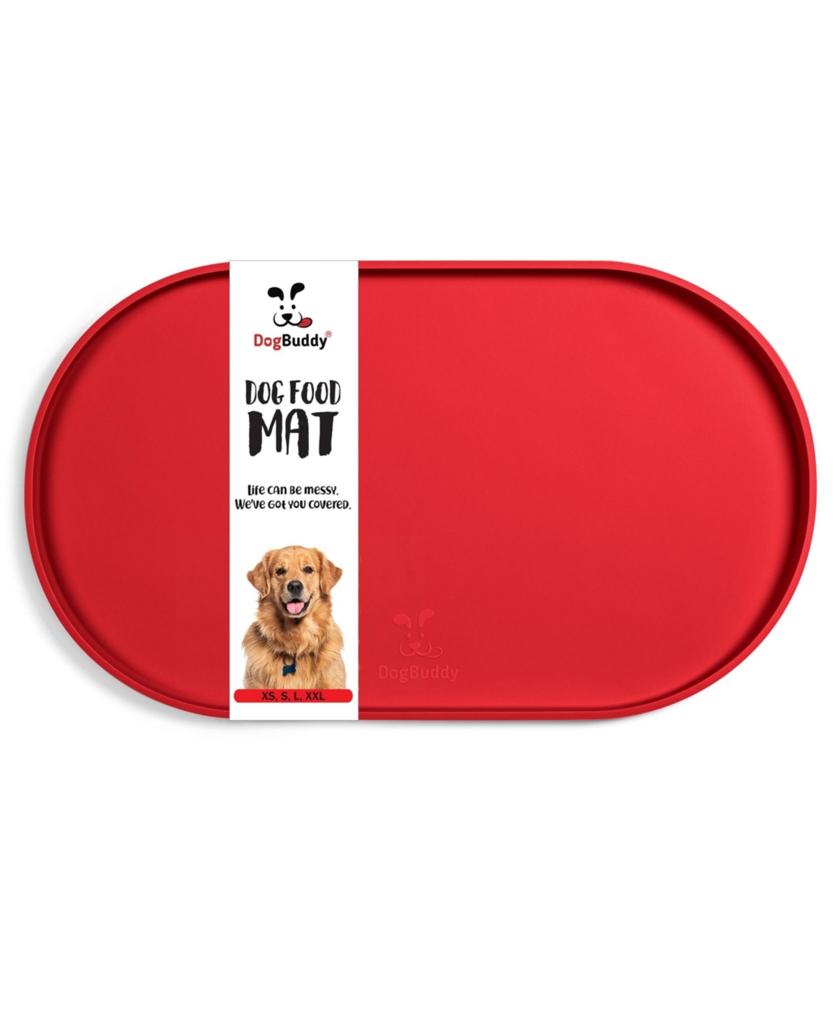 Click here for DogBuddy Oval Dog Food Mat/ Pet Placemat - Red prices