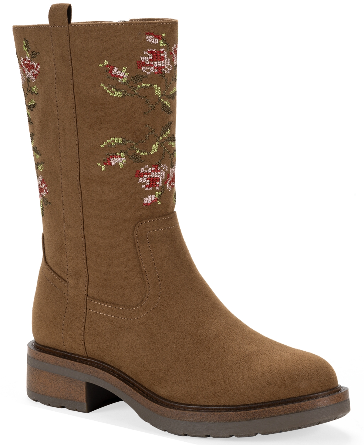 Click here for Style & Co Womens Tiannaa Embroidered Round Toe Mi... prices