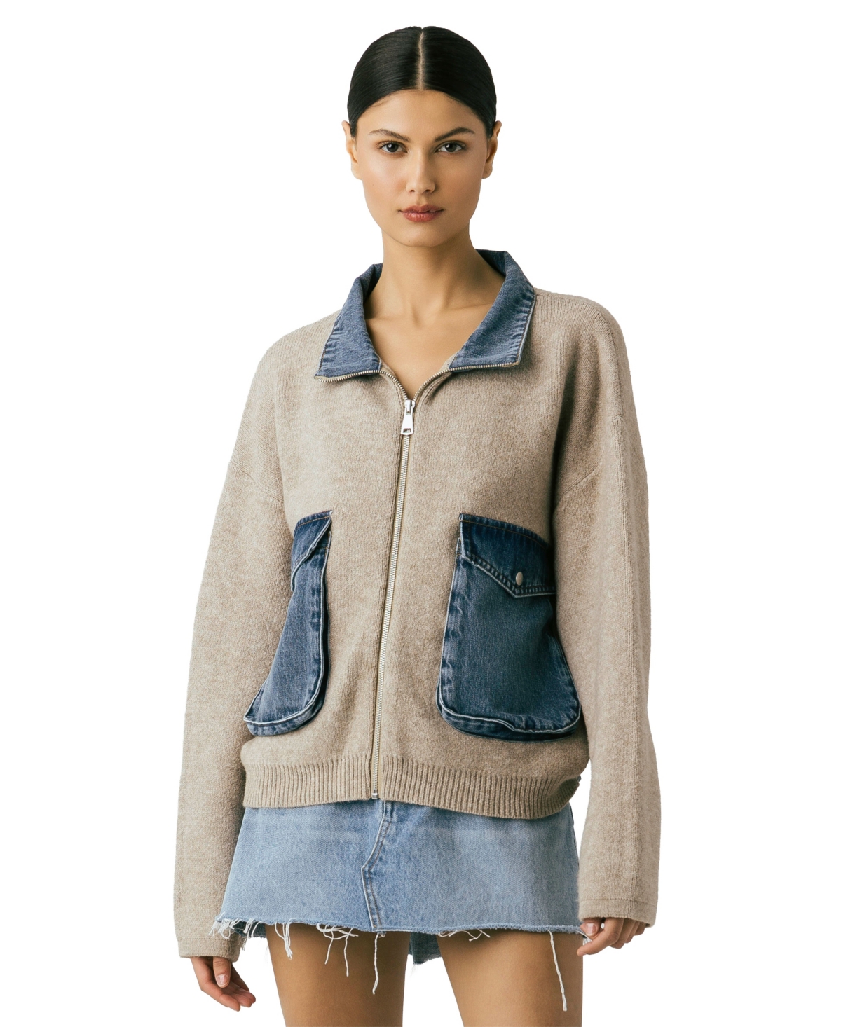 Click here for Blank Nyc Womens High Mock Collar Jacket - Glow Up prices