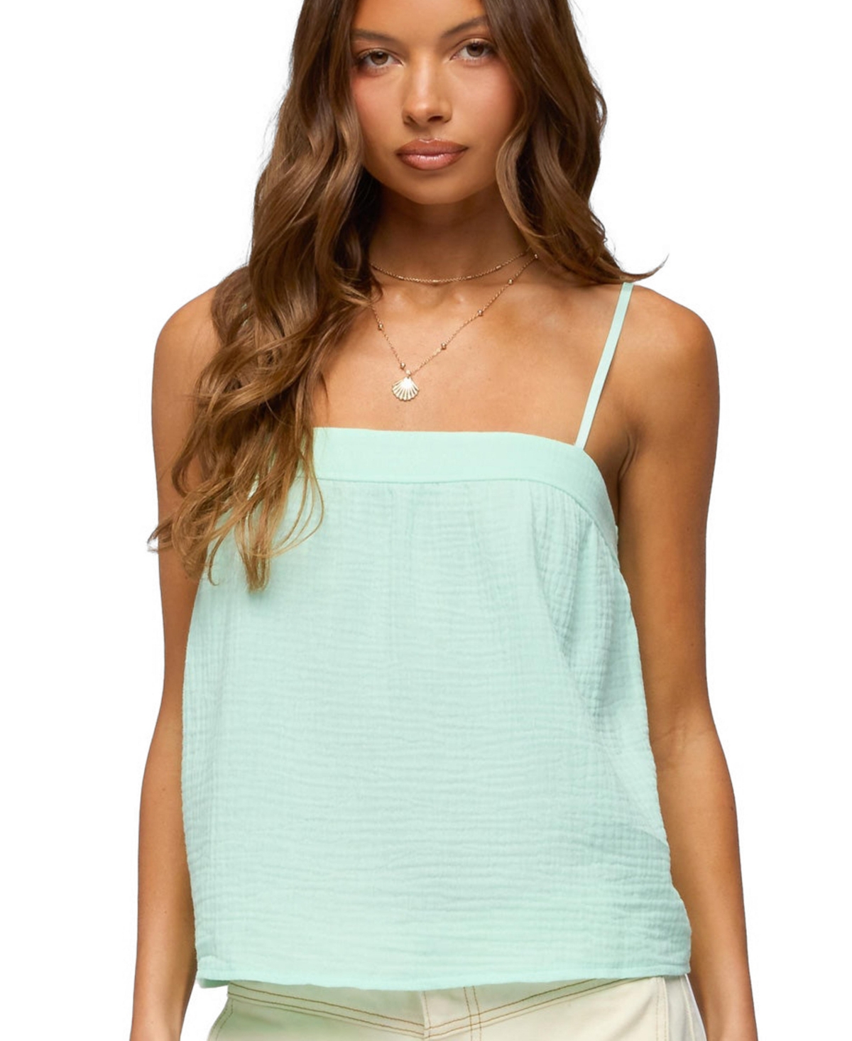 Click here for Edikted Womens Sapphire Textured Tank Top - Mint prices