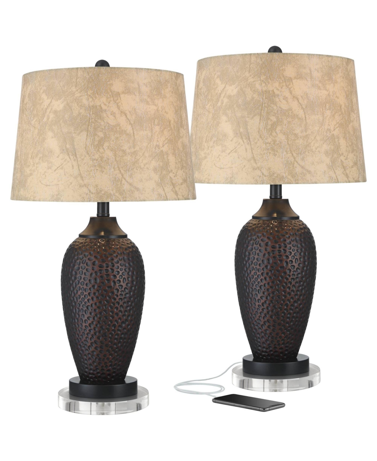 Click here for Franklin Iron Works Kaly Rustic Table Lamps Set of... prices