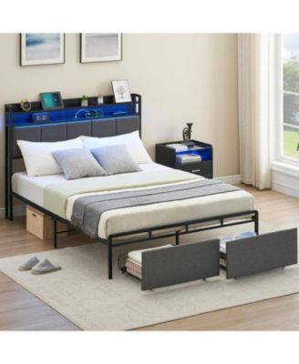 Click here for Homfan Upholstered Platform Bed With Headboard She... prices