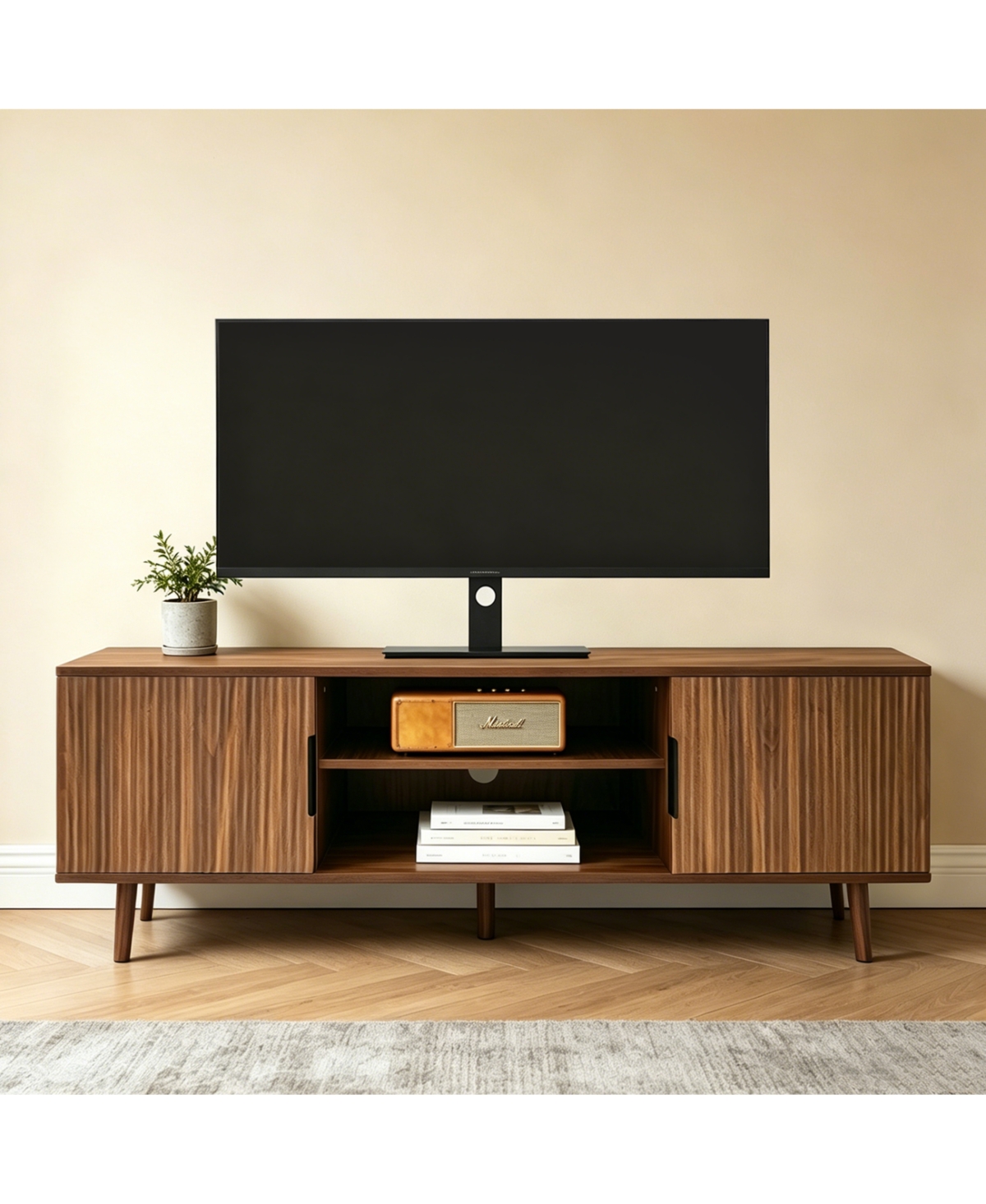 Click here for Rainsken Fluted Tv Stands  with Storage and Open S... prices
