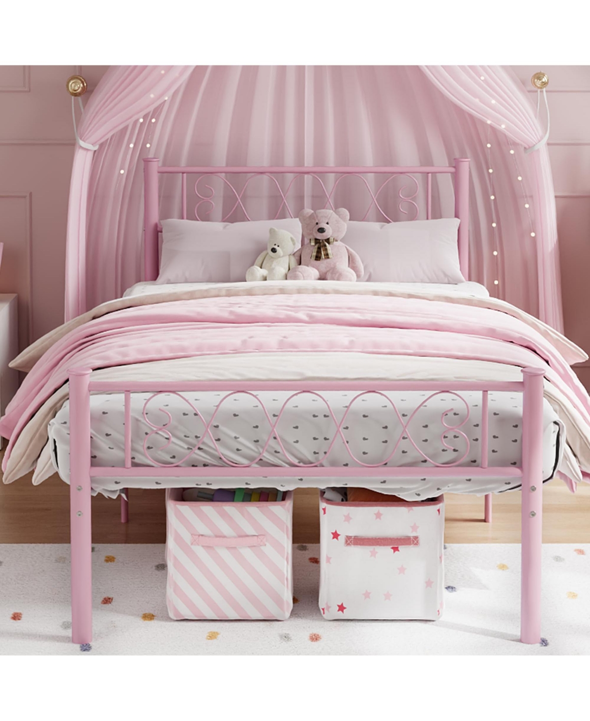 Click here for homfan Metal Platform Bed Frame with Headboard and... prices